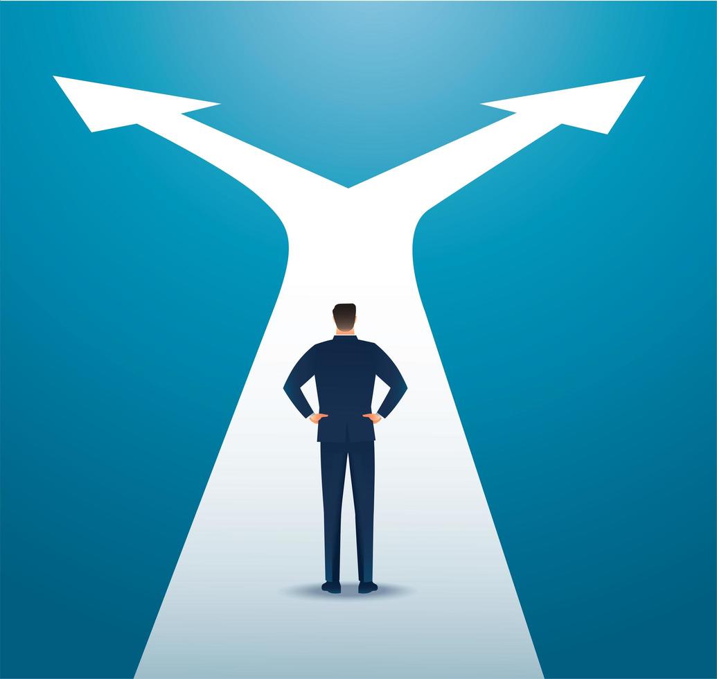 Man in suit choosing between two different choices 1436019 Vector Art ... Man in suit choosing between two different choices 1436019 Vector Art ...