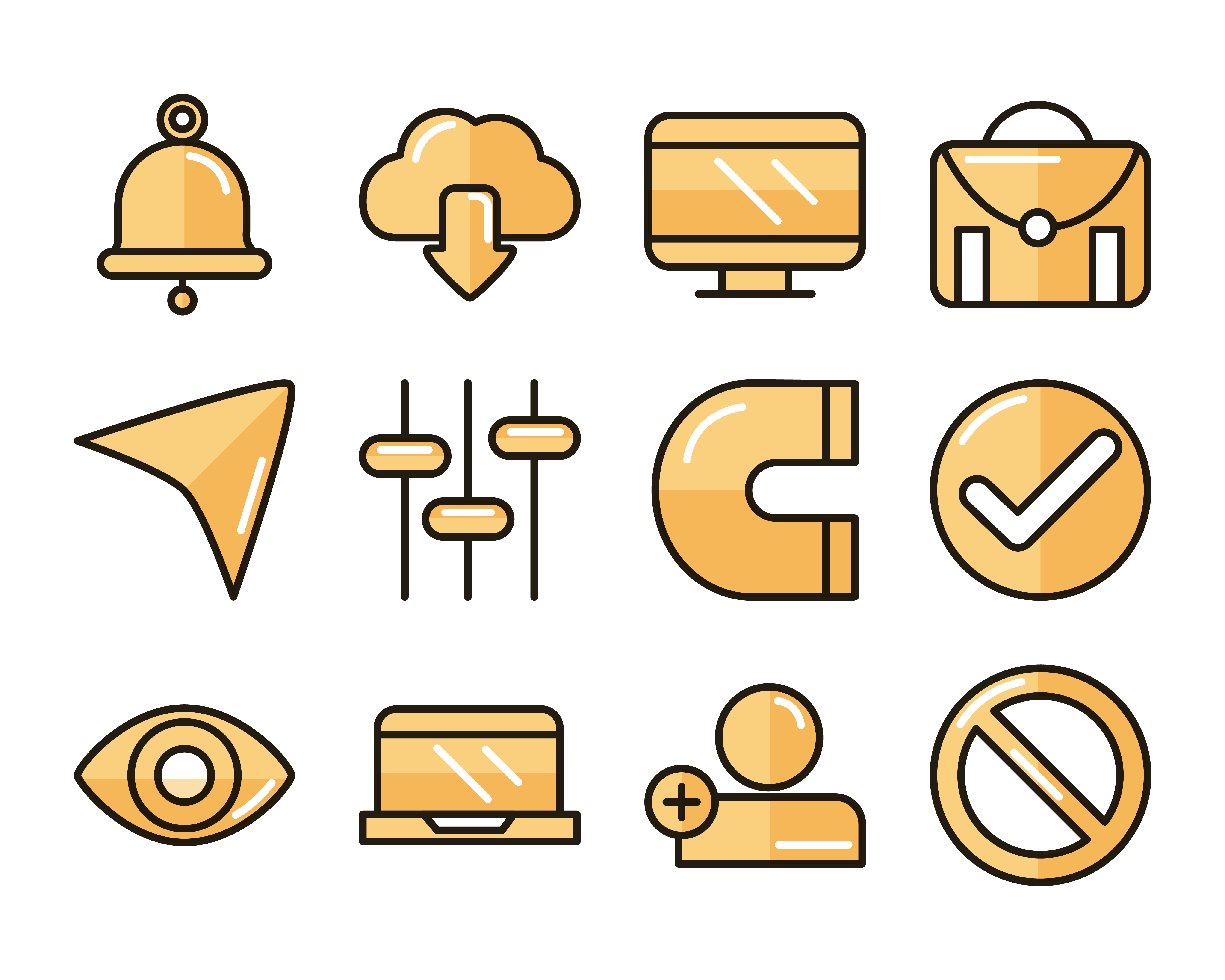 Interface, digital, and web technology icon set 1437778 Vector Art at ...