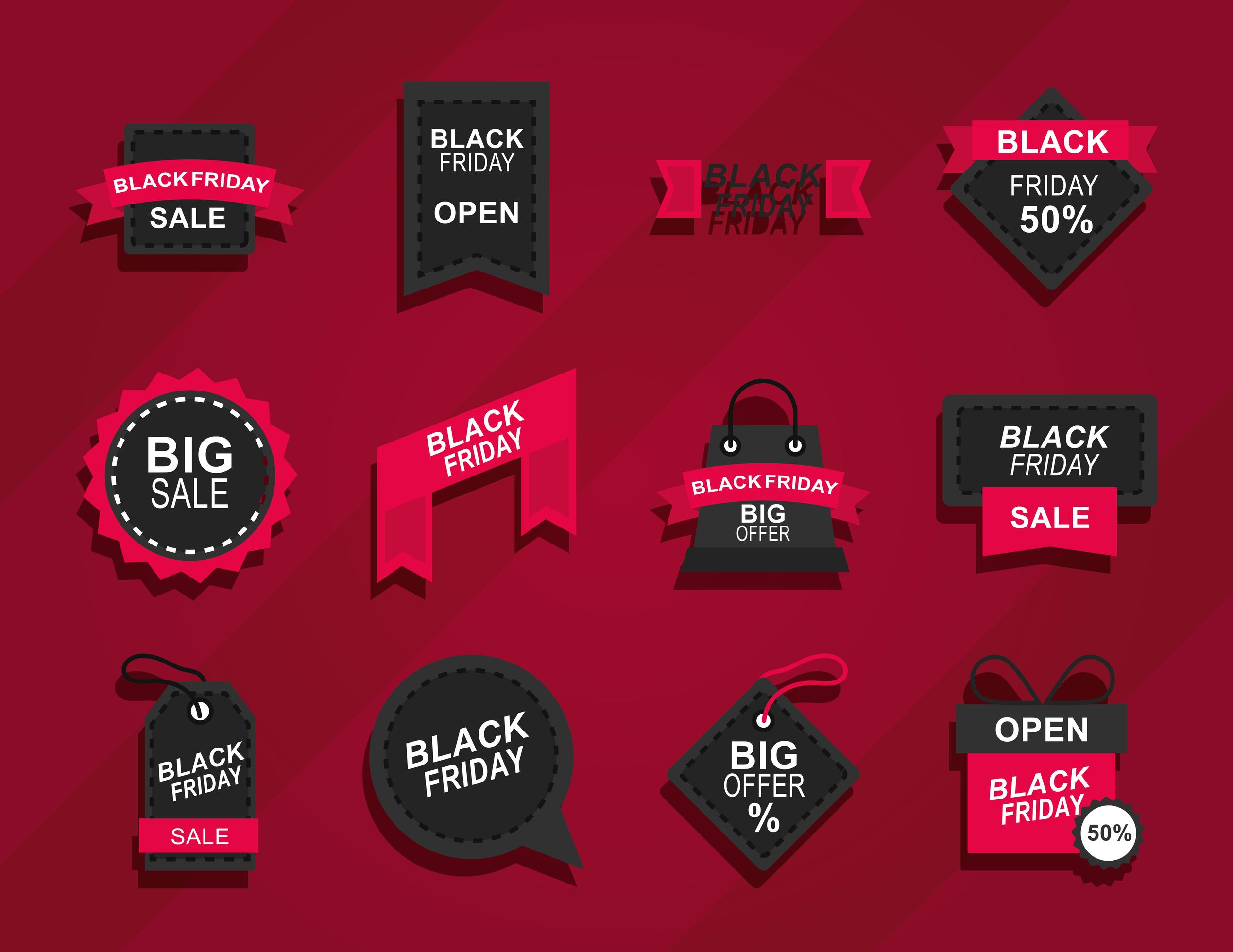 Black Friday Sale Icon Collection 1446136 Vector Art At Vecteezy