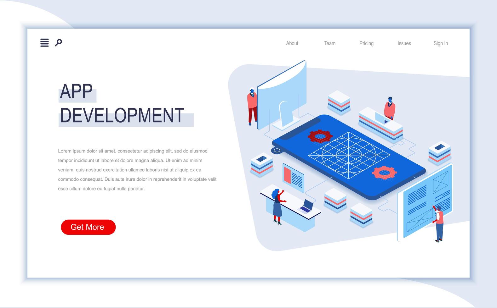 App development isometric landing page 1446872 Vector Art at Vecteezy App development isometric landing page 1446872 Vector Art at Vecteezy