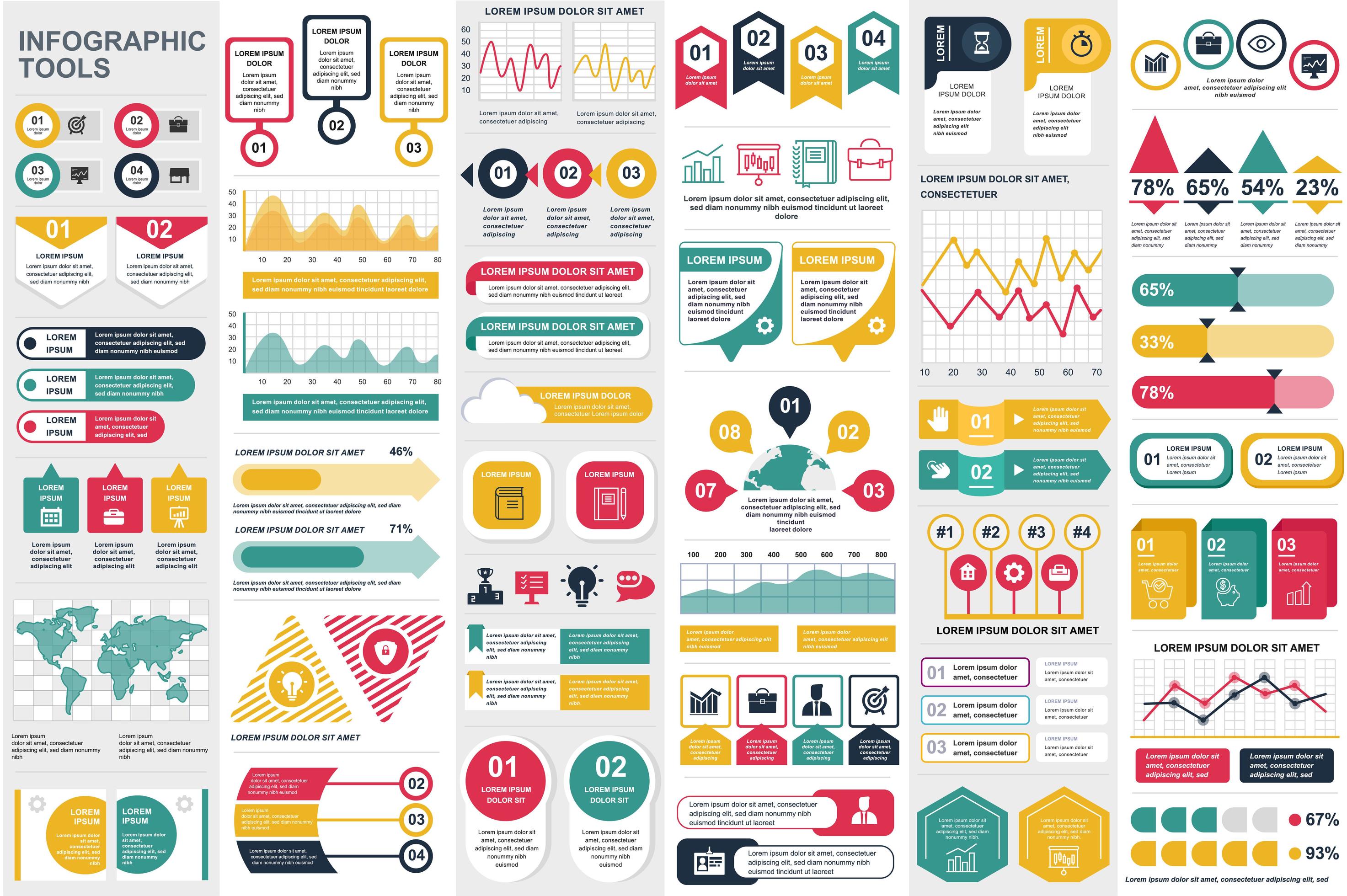 Bundle infographic elements template 1447063 Vector Art at Vecteezy