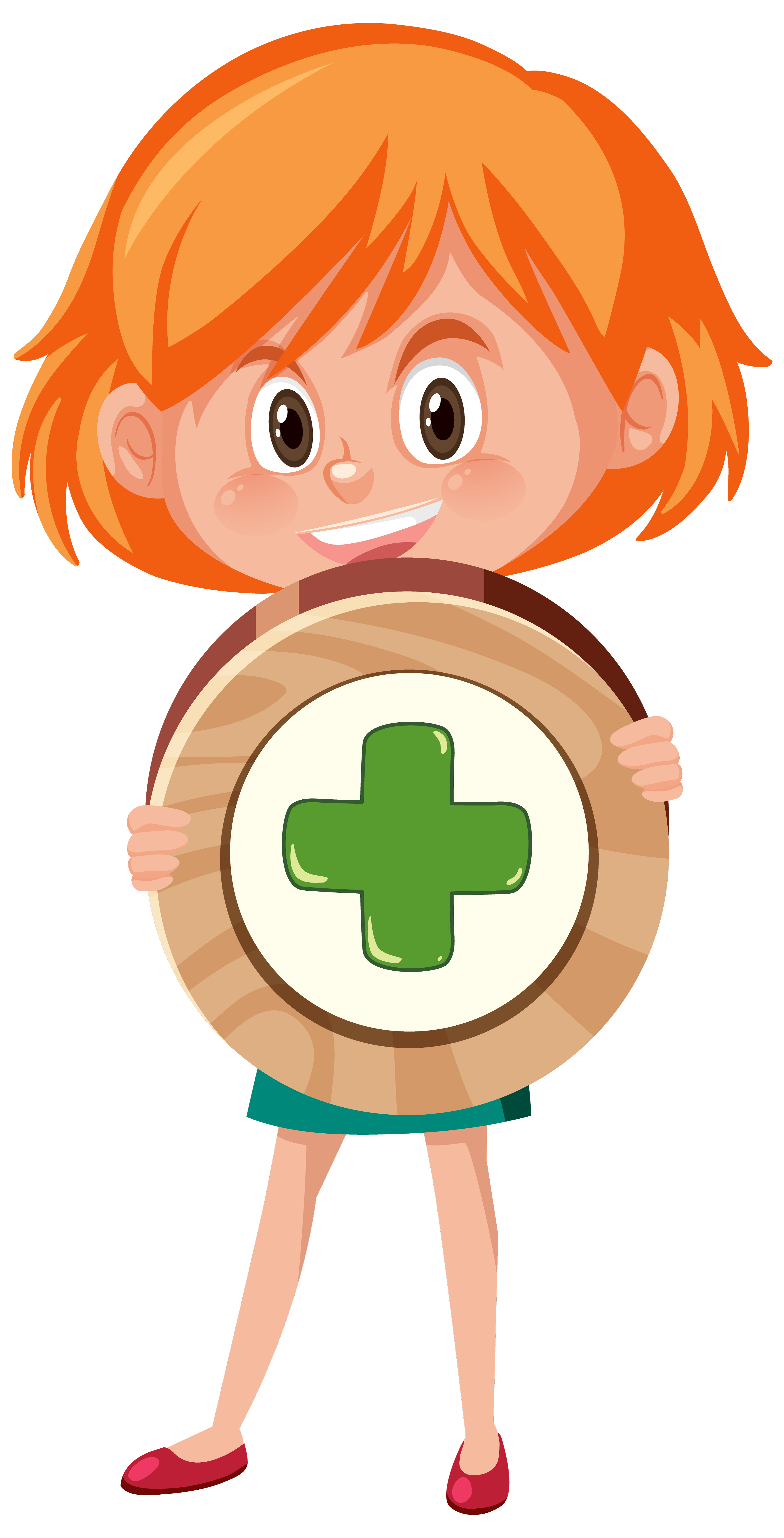 Student girl holding basic math symbol or sign 1447233 Vector Art at ...