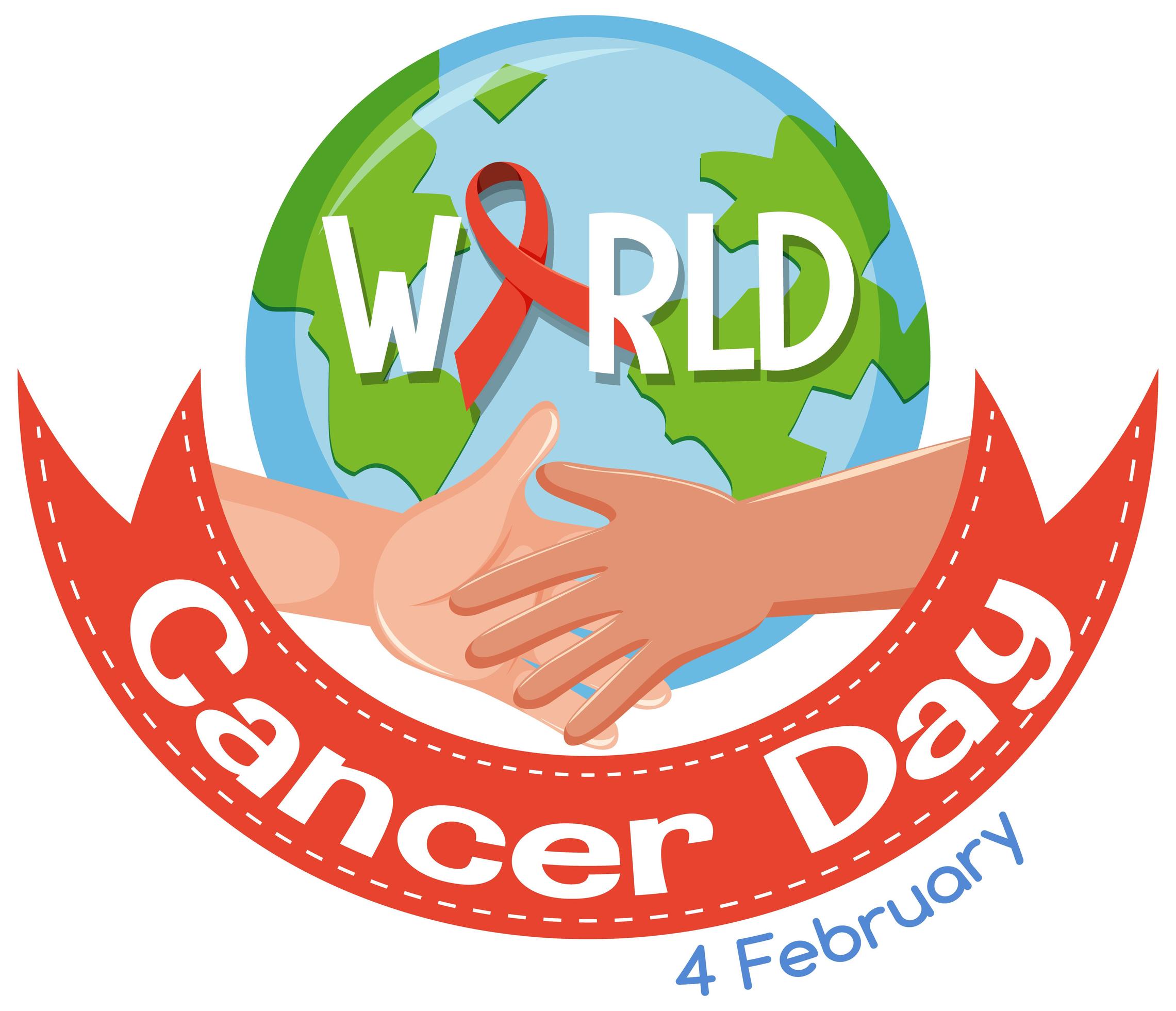 World Cancer Day Logo Or Banner With Red Ribbon 1482496 Vector Art At