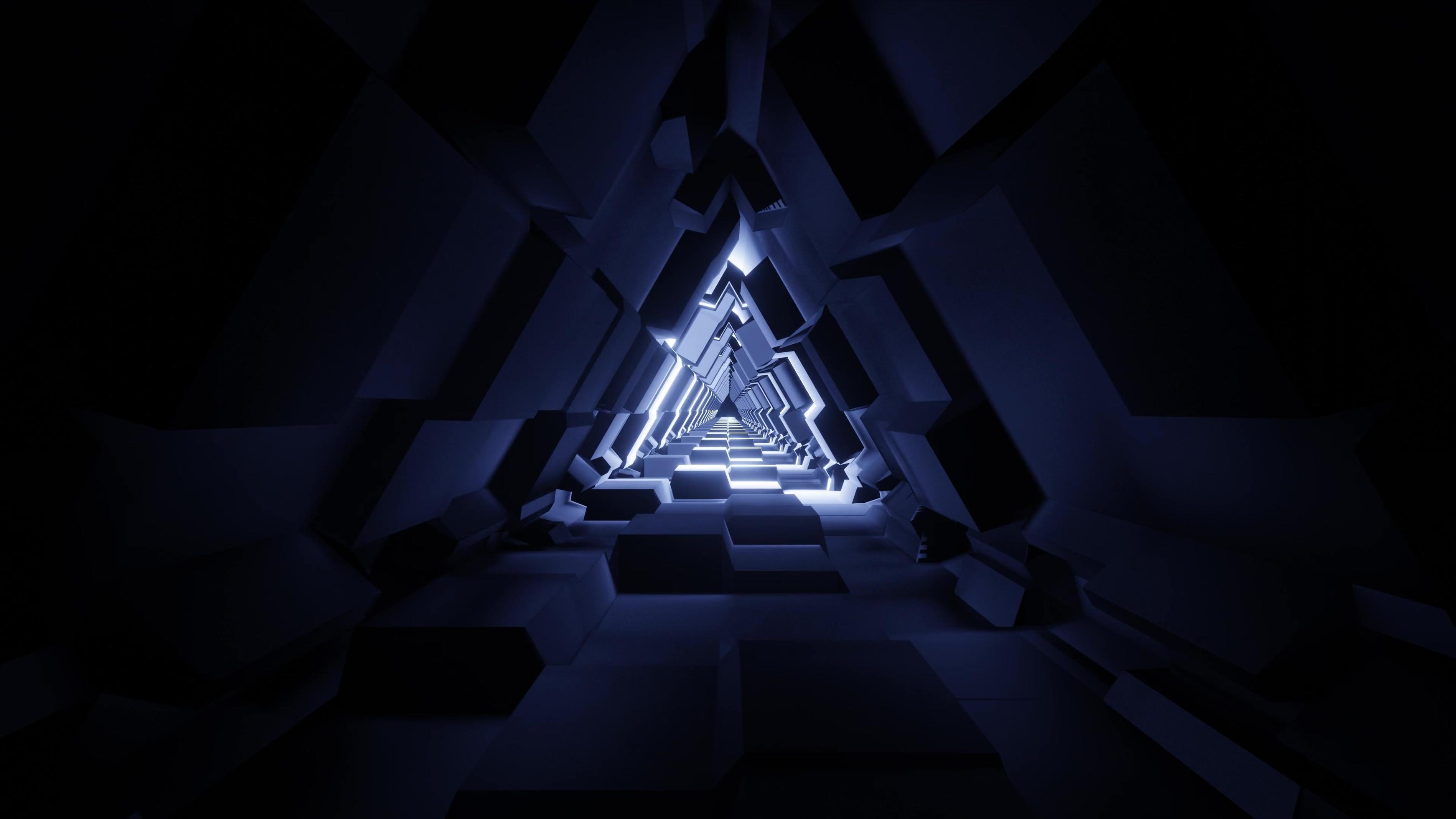 A 3d illustration futuristic triangle space tunnel 1486718 Stock Photo ...