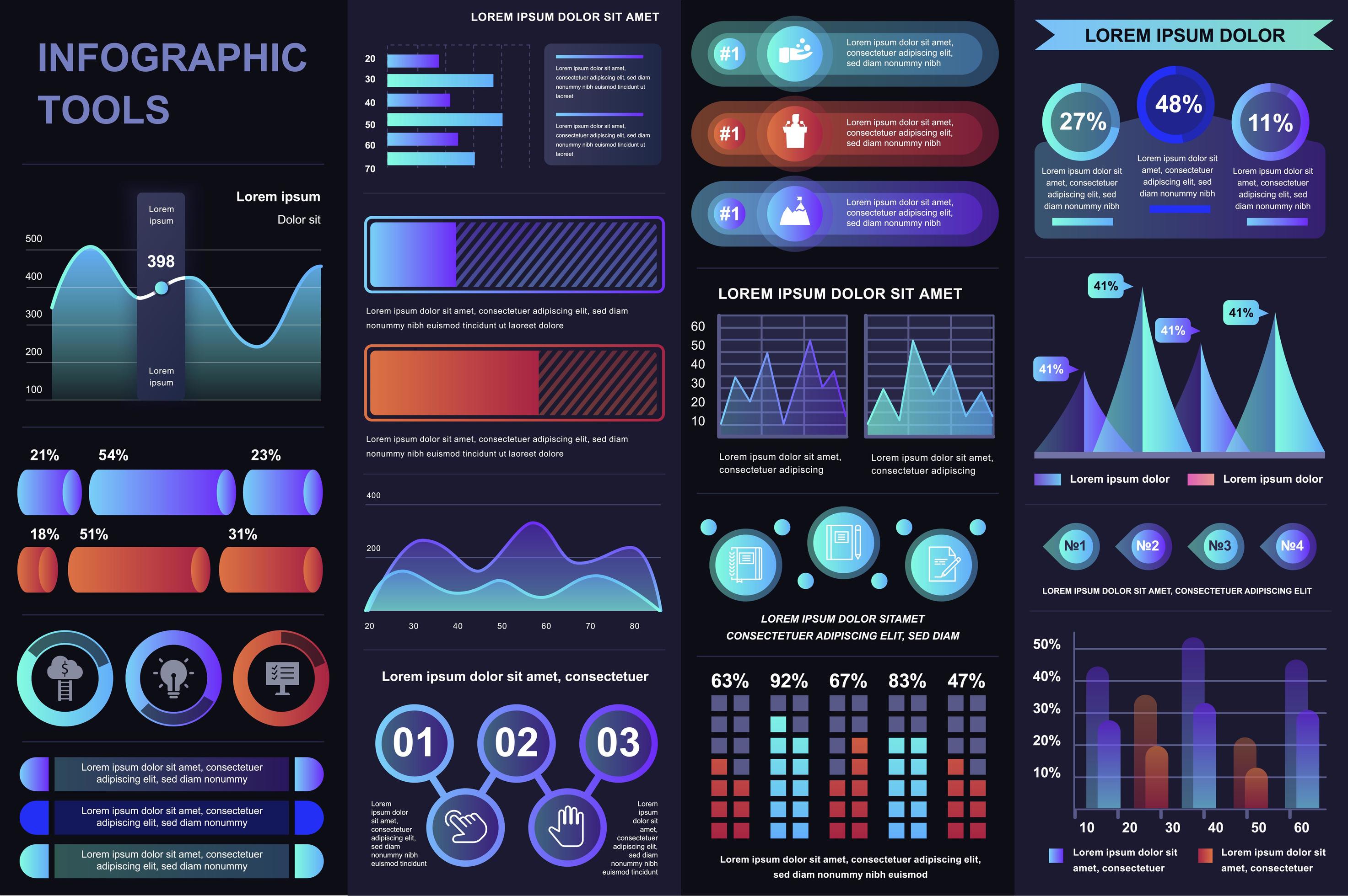 Bundle of UI, UX, KIT infographic elements 1558754 Vector Art at Vecteezy