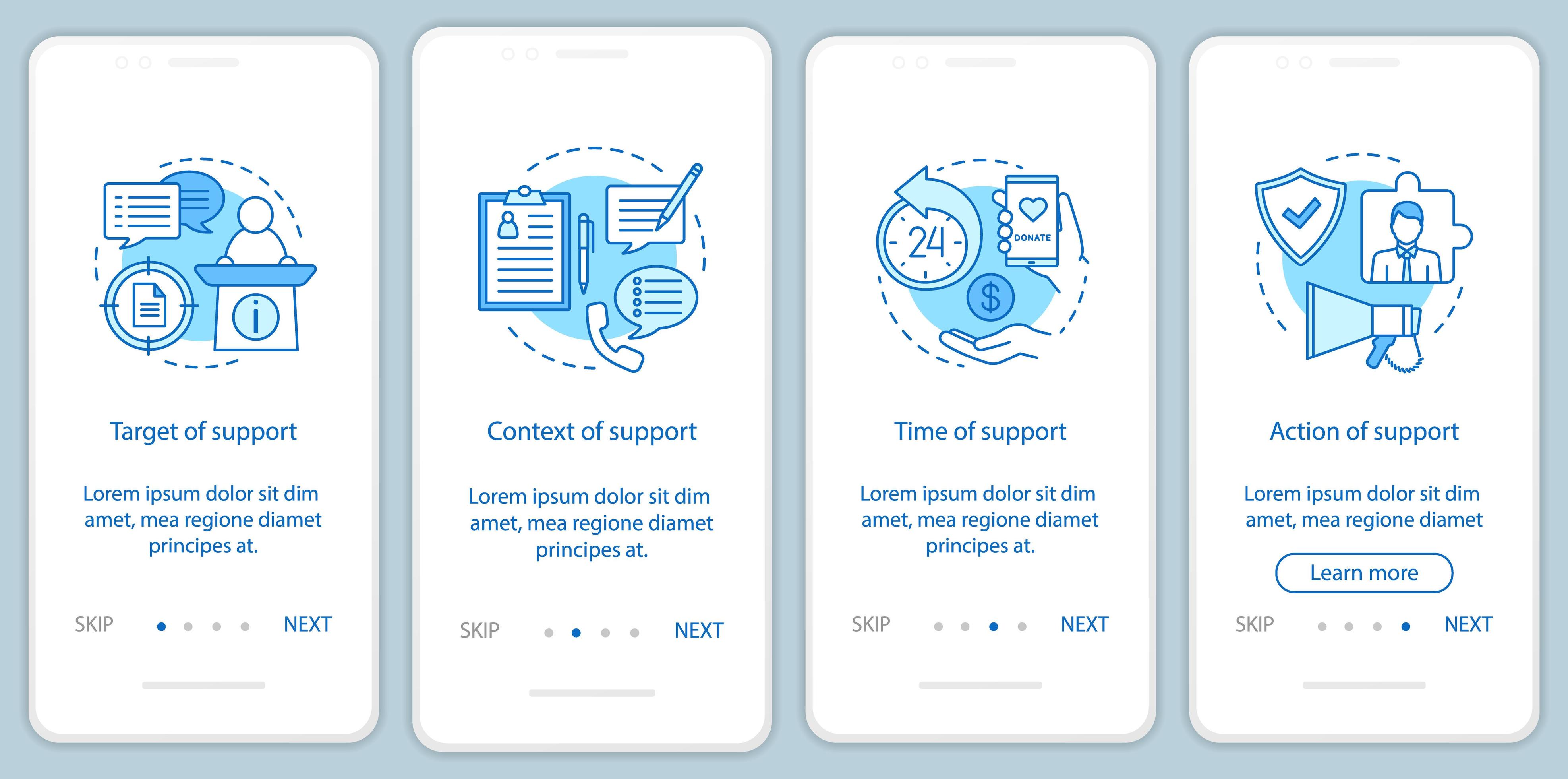 Corporate Social Responsibility Onboarding Mobile App Page Screen