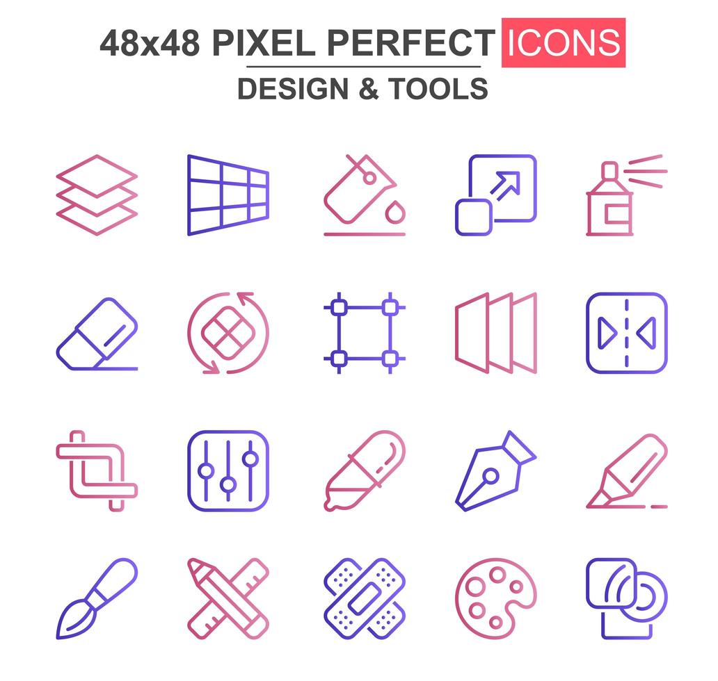 Design and tools thin line icon set 1613374 Vector Art at Vecteezy Design and tools thin line icon set 1613374 Vector Art at Vecteezy