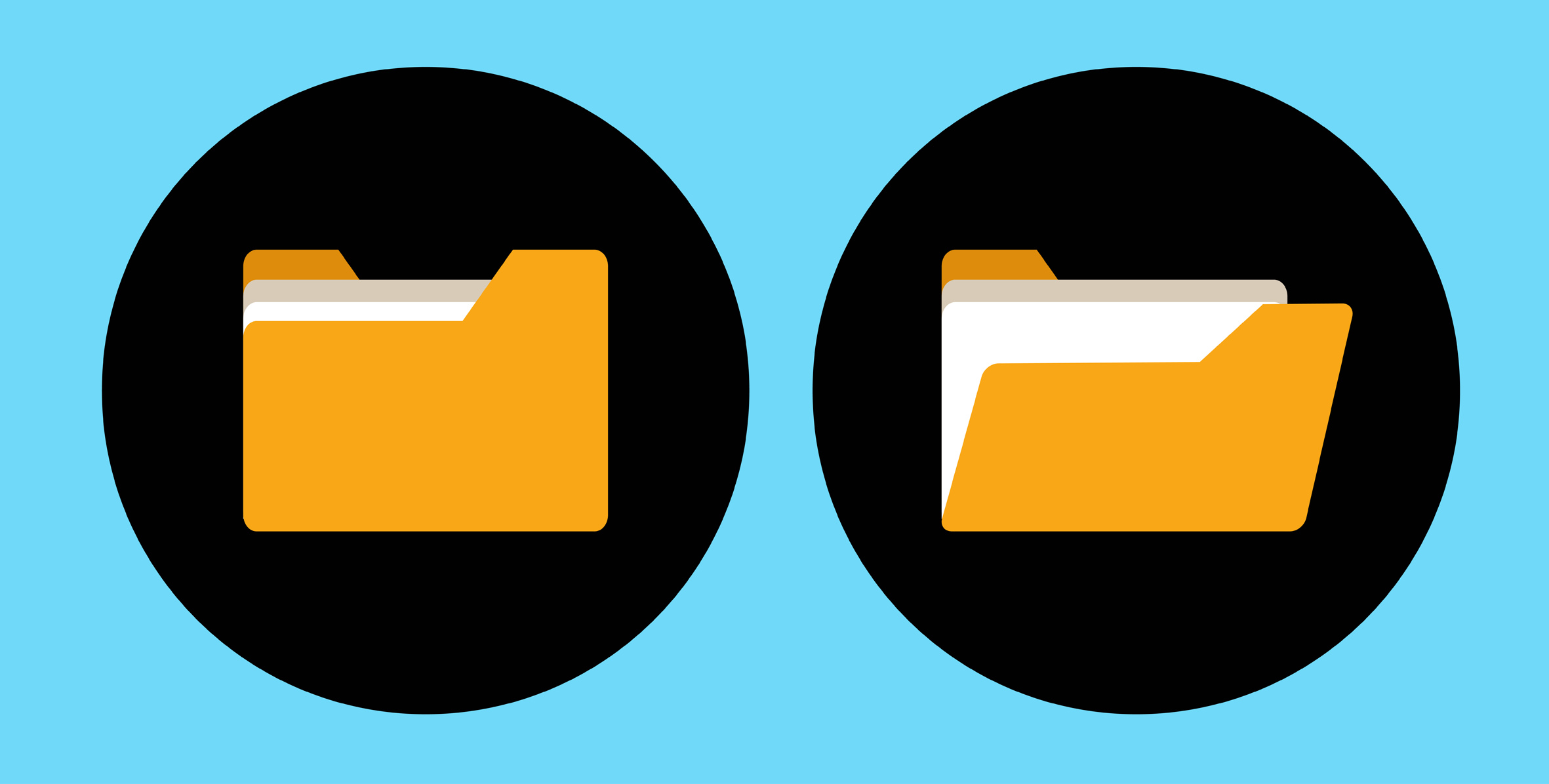 Open And Closed Folder Icon