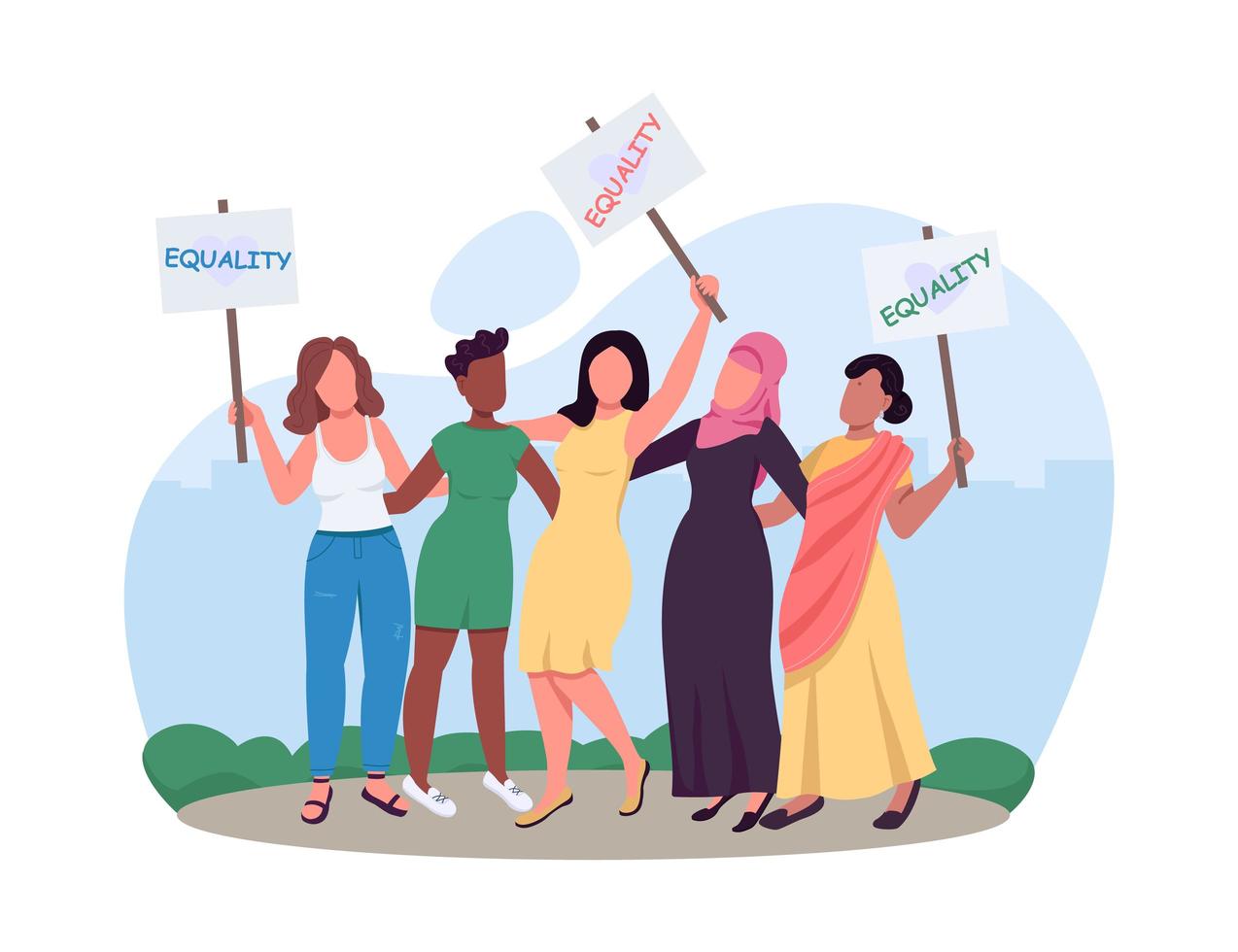 Female Empowerment Group 1632788 Vector Art At Vecteezy