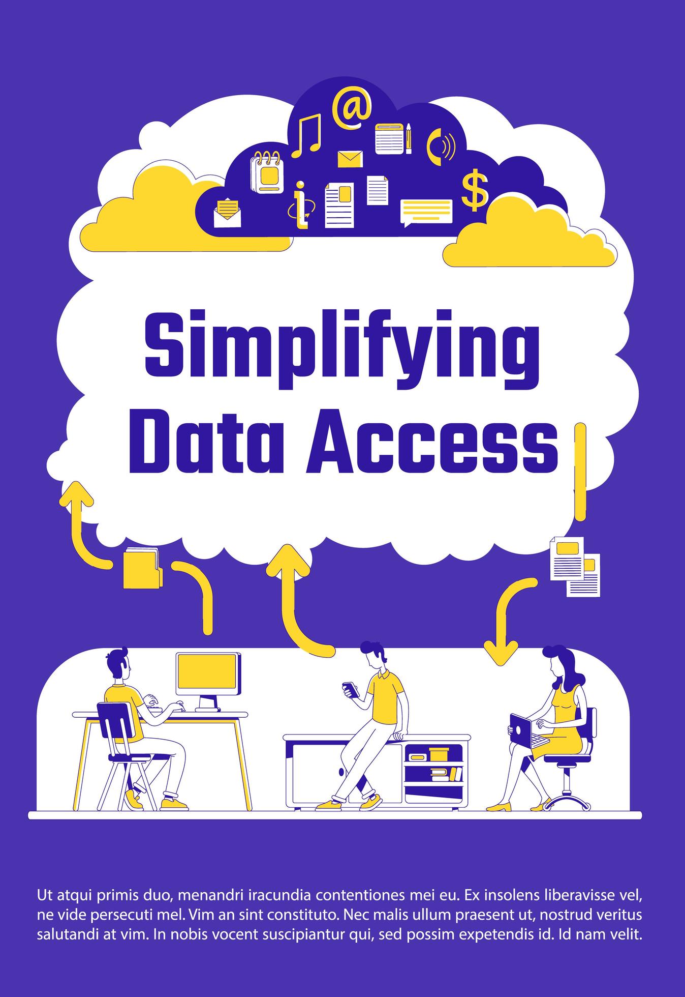 Simplifying data access poster 1635189 Vector Art at Vecteezy Simplifying data access poster 1635189 Vector Art at Vecteezy