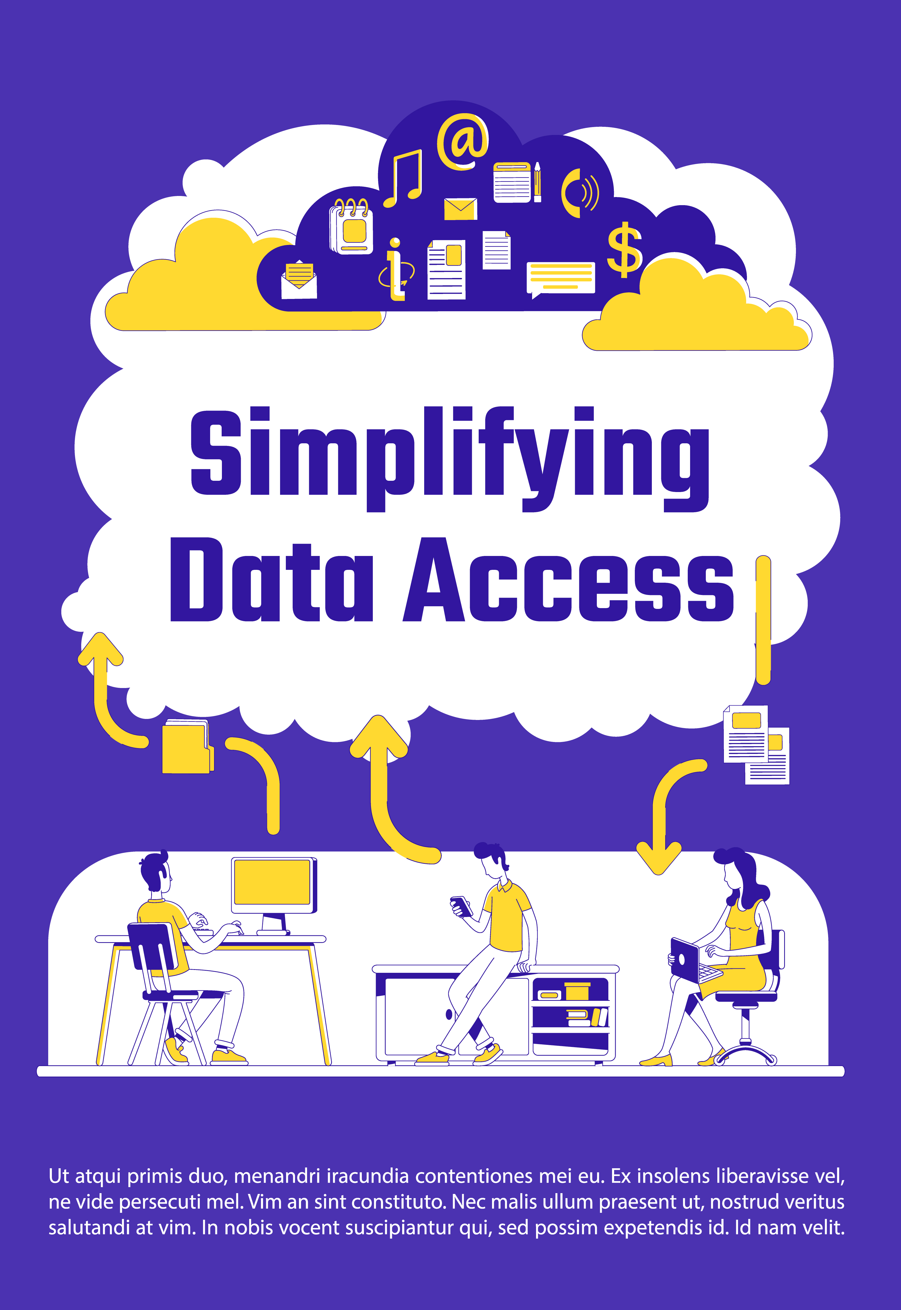 Simplifying data access poster 1635189 Vector Art at Vecteezy Simplifying data access poster 1635189 Vector Art at Vecteezy