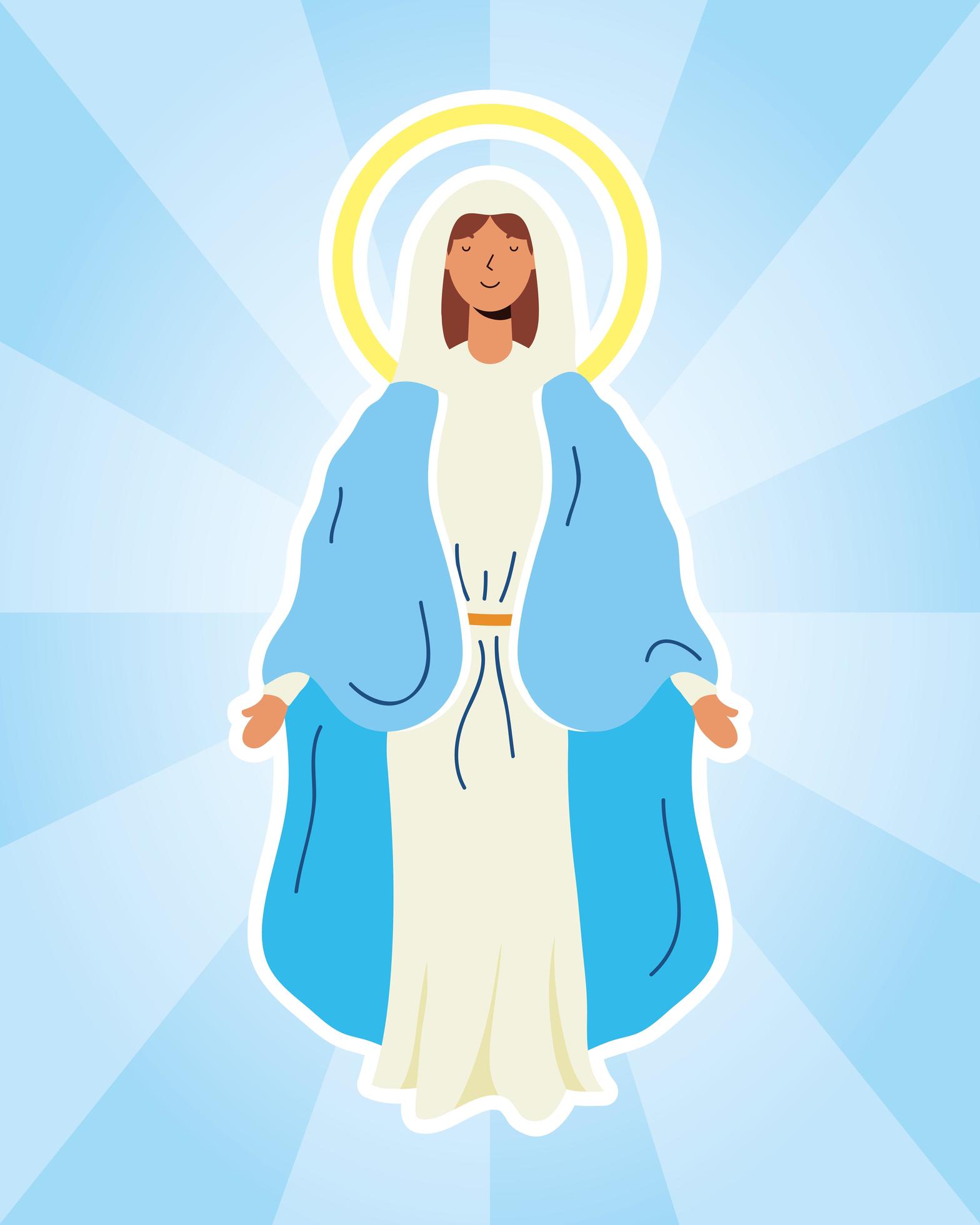 Miraculous Assumption Of The Virgin Mary 1735556 Vector Art At Vecteezy
