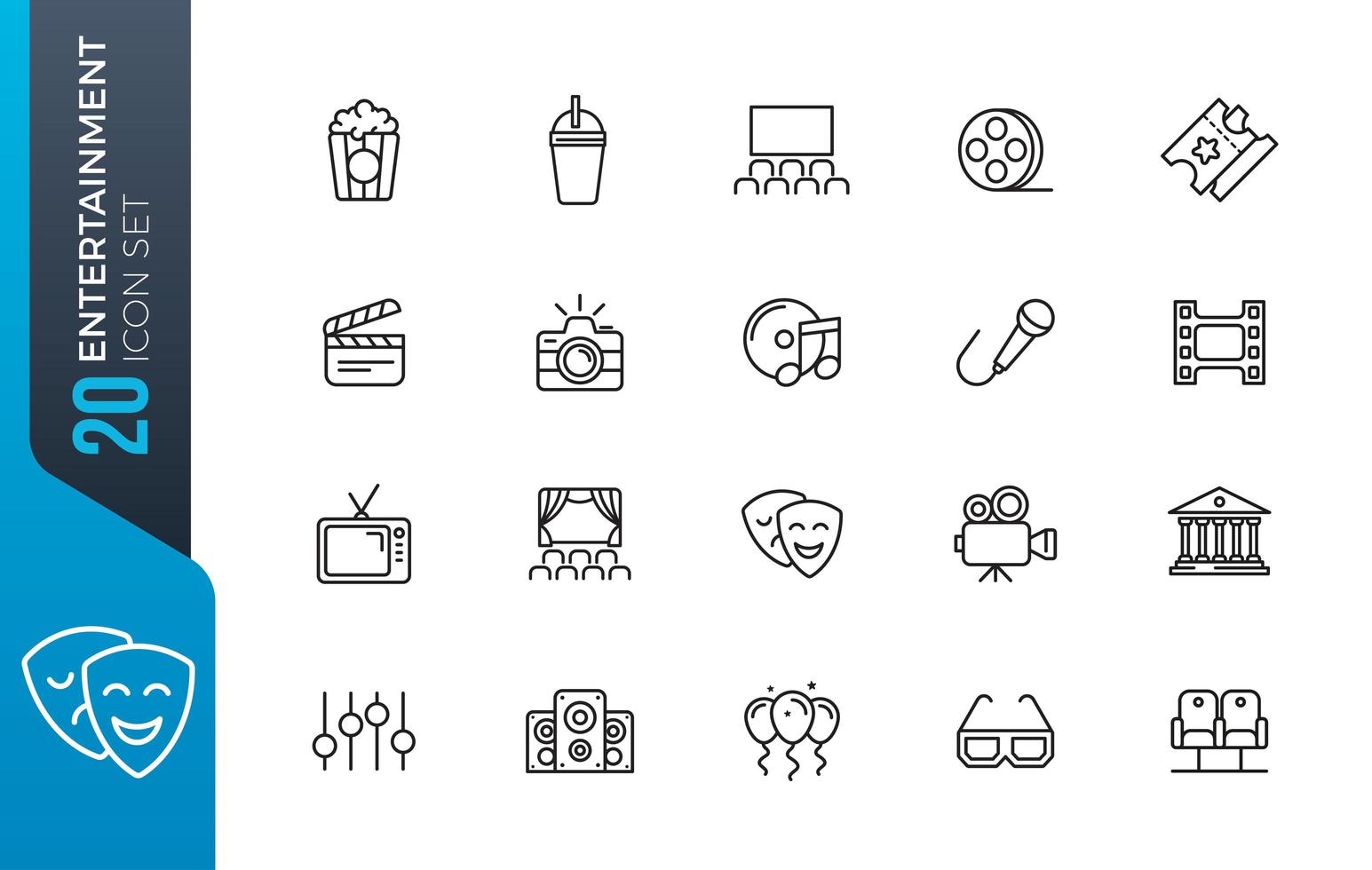 Entertainment icon set - outline icon collection 1742253 Vector Art at ... Entertainment icon set - outline icon collection 1742253 Vector Art at ...