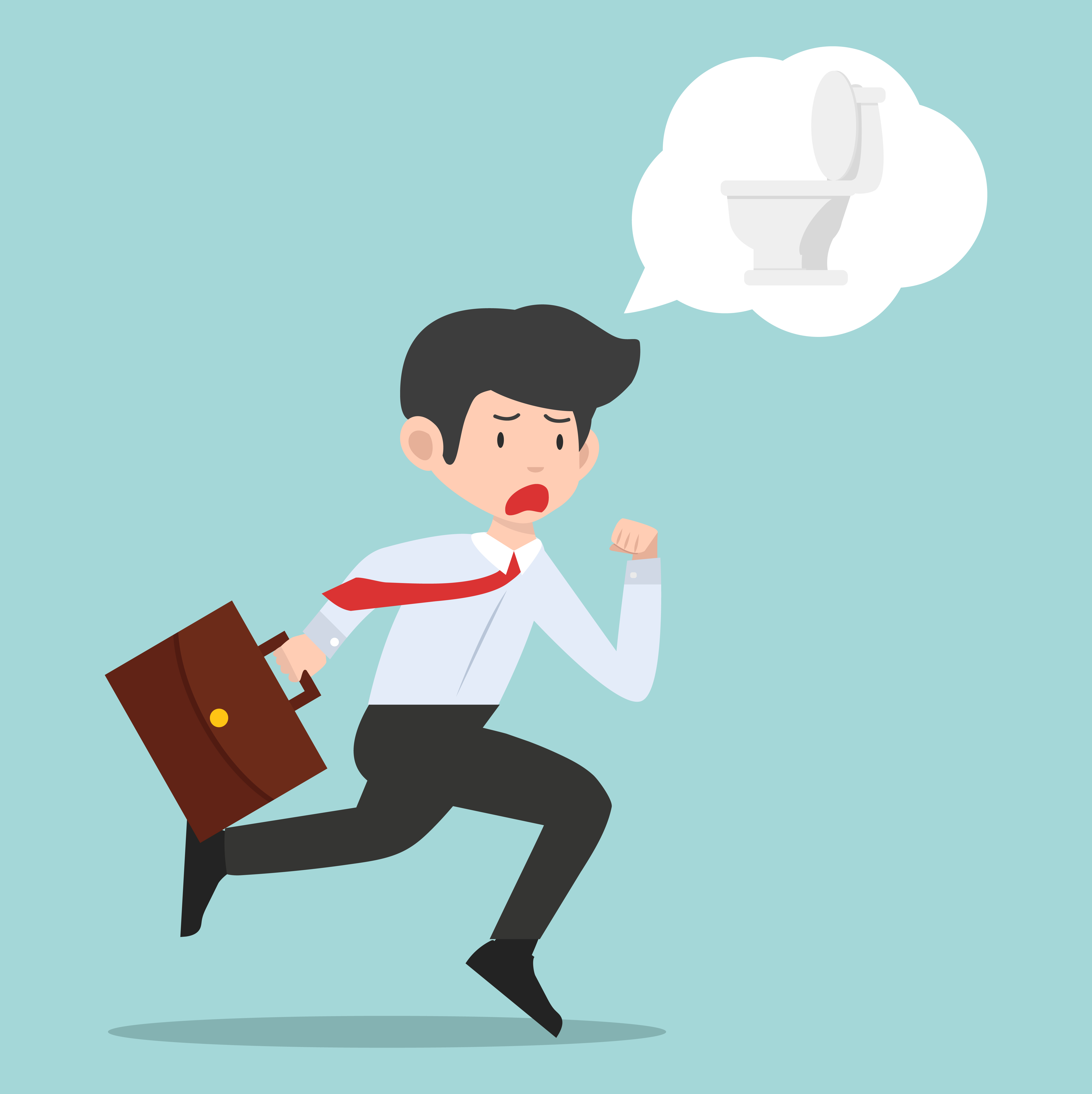 Businessman Running To The Toilet 1750192 Vector Art At Vecteezy