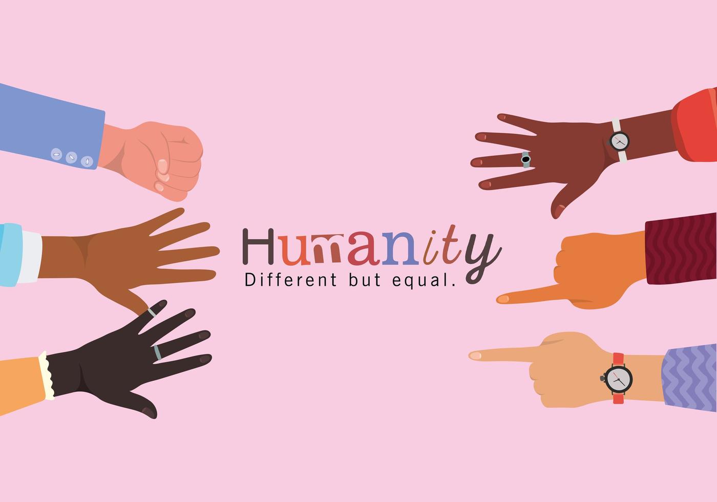 Humanity different but equal and diversity hands 1760524 Vector Art at ... Humanity different but equal and diversity hands 1760524 Vector Art at ...