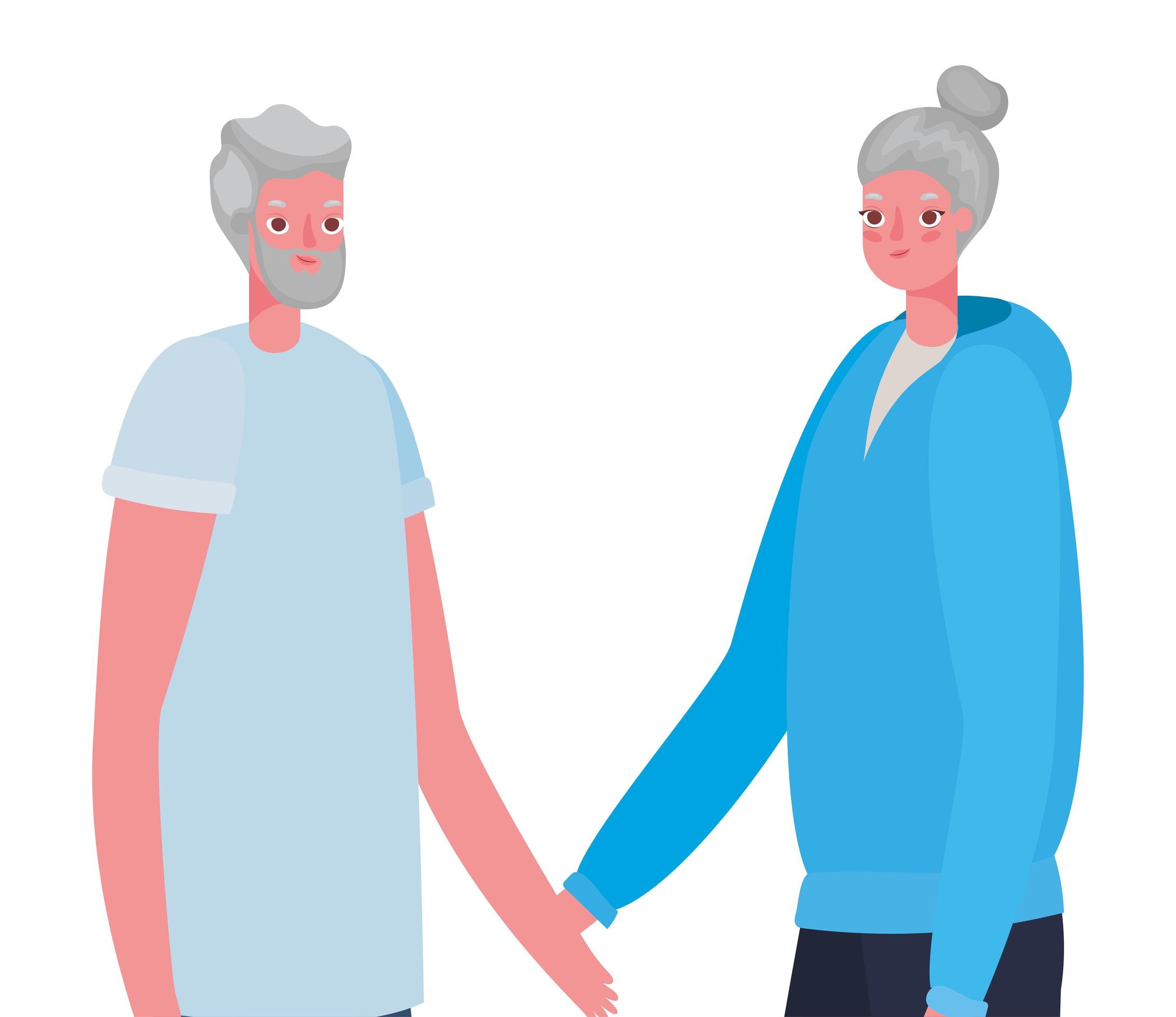 Senior Woman And Man Cartoons Design 1760646 Vector Art At Vecteezy