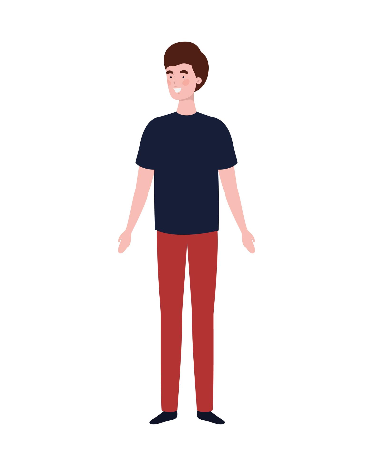 Young man standing in white background 1761784 Vector Art at Vecteezy Young man standing in white background 1761784 Vector Art at Vecteezy