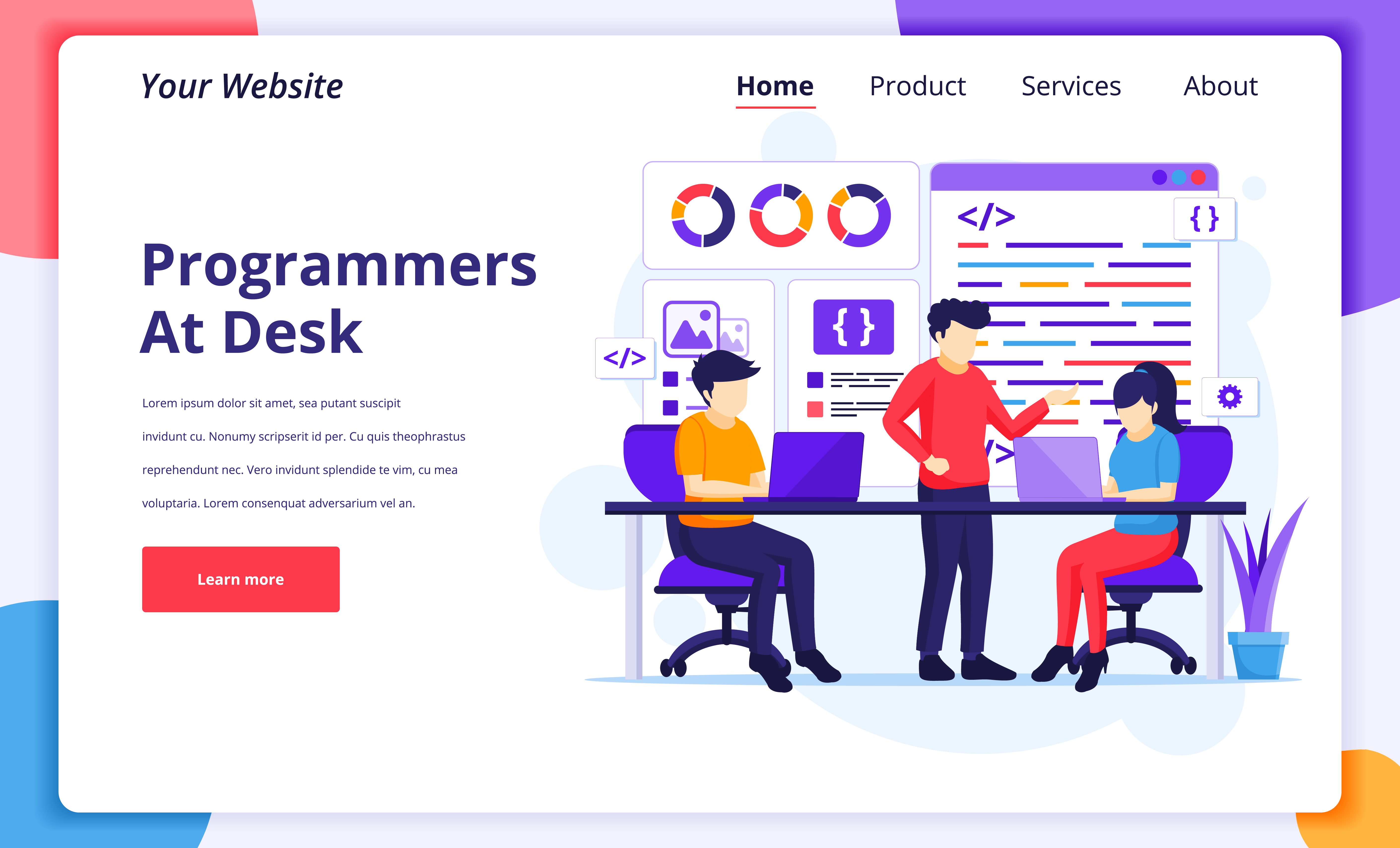 People doing coding and programming at work 1776966 Vector Art at Vecteezy