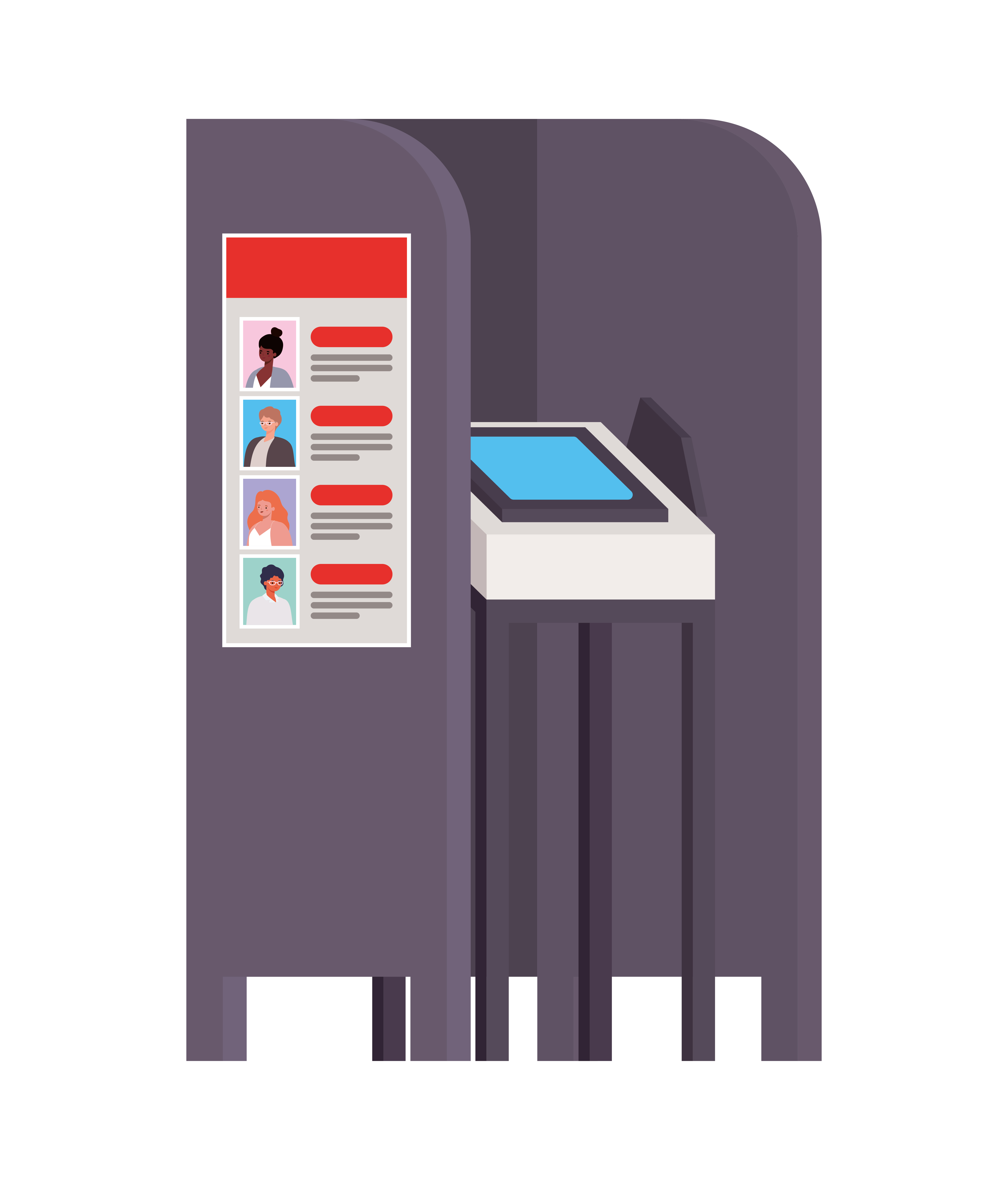 Voting booth with modern automated secure electronic voting 1777160 ... Voting booth with modern automated secure electronic voting 1777160 ...