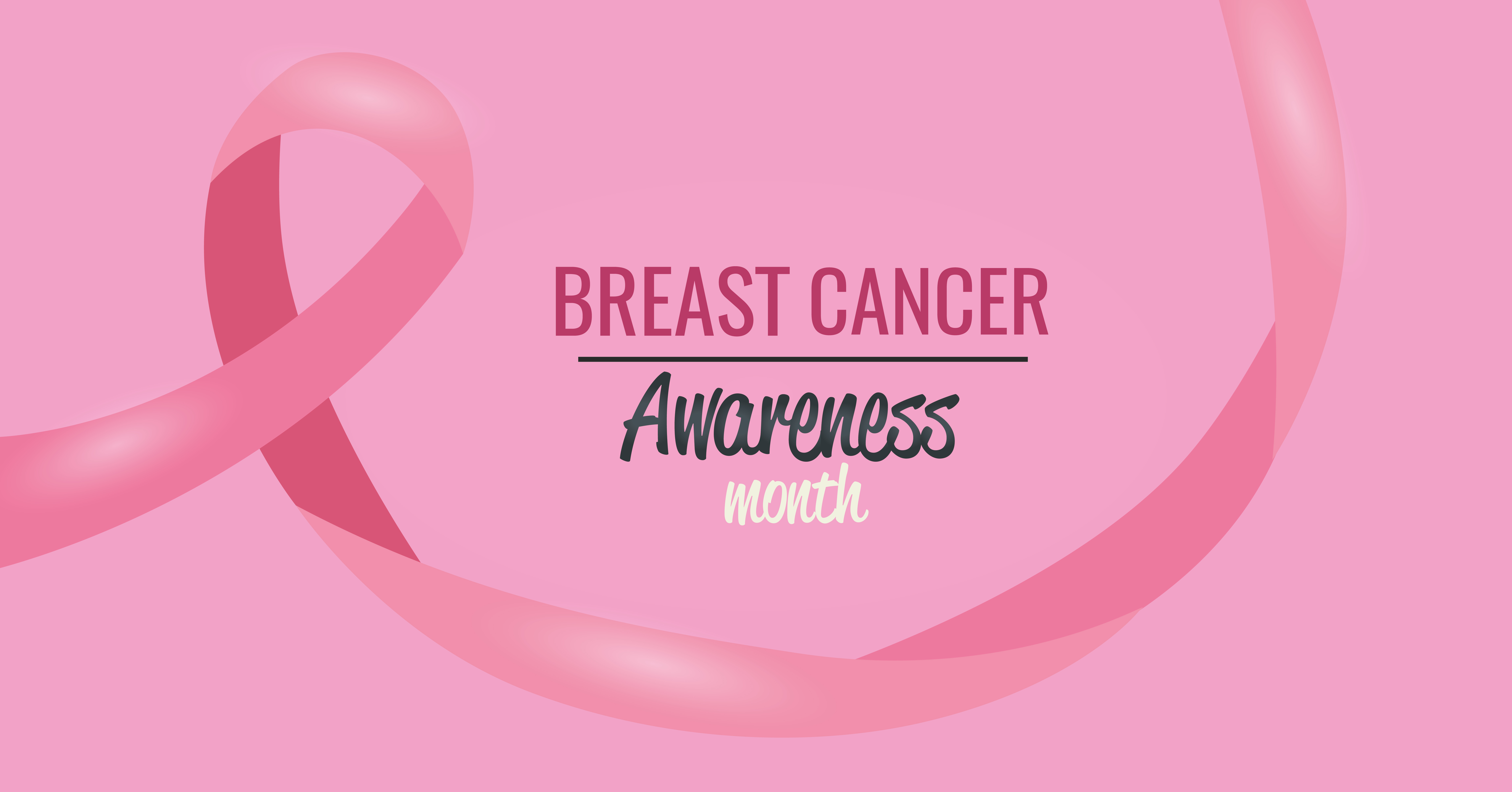 Breast cancer awareness month poster with pink ribbon 1779744 Vector ...