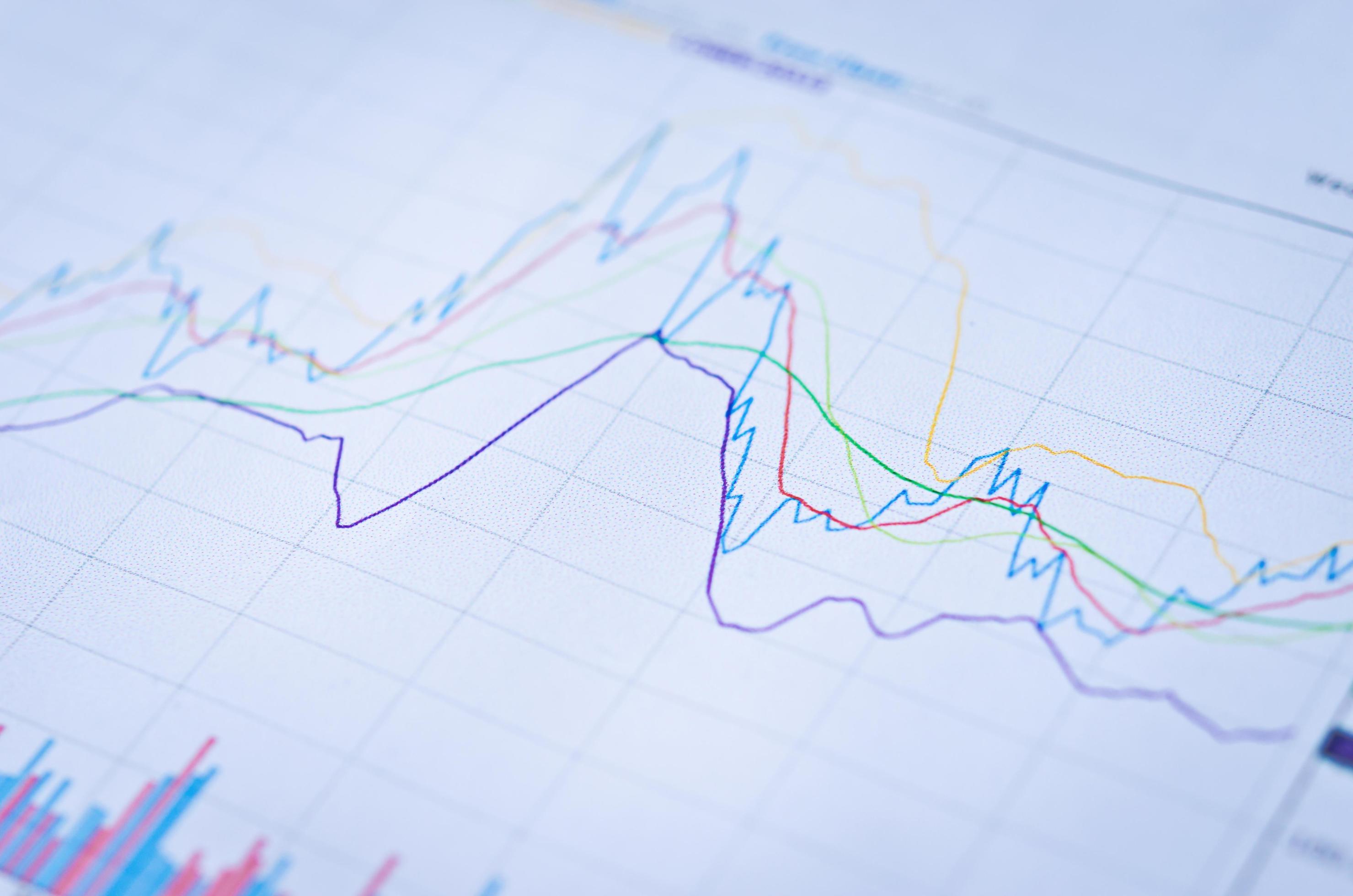 Close-up of a line chart 1781670 Stock Photo at Vecteezy