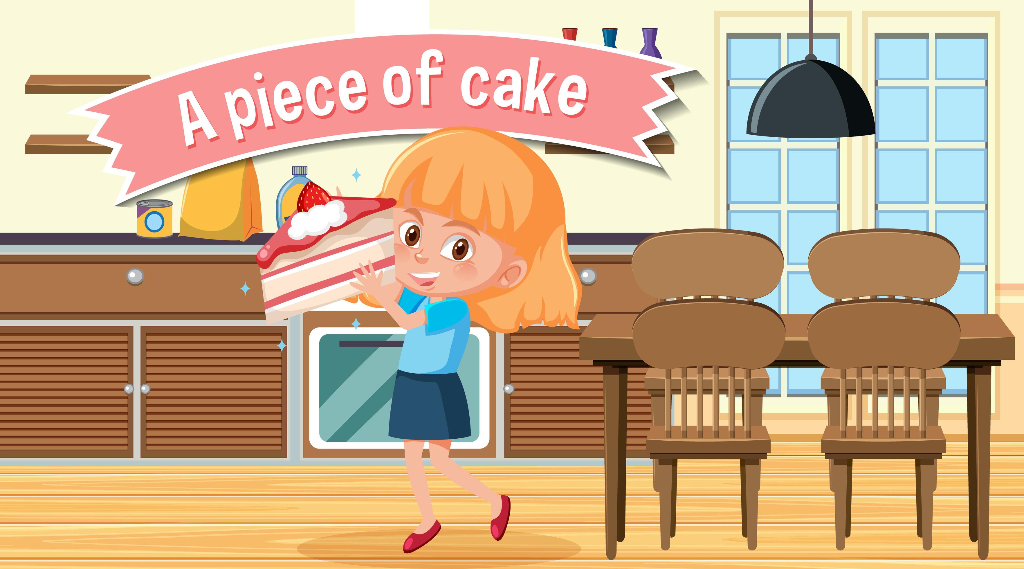 English Idiom With Picture Description For A Piece Of Cake 1783161 Vector Art At Vecteezy english-idiom-with-picture-description-for-a-piece-of-cake-1783161-vector-art-at-vecteezy