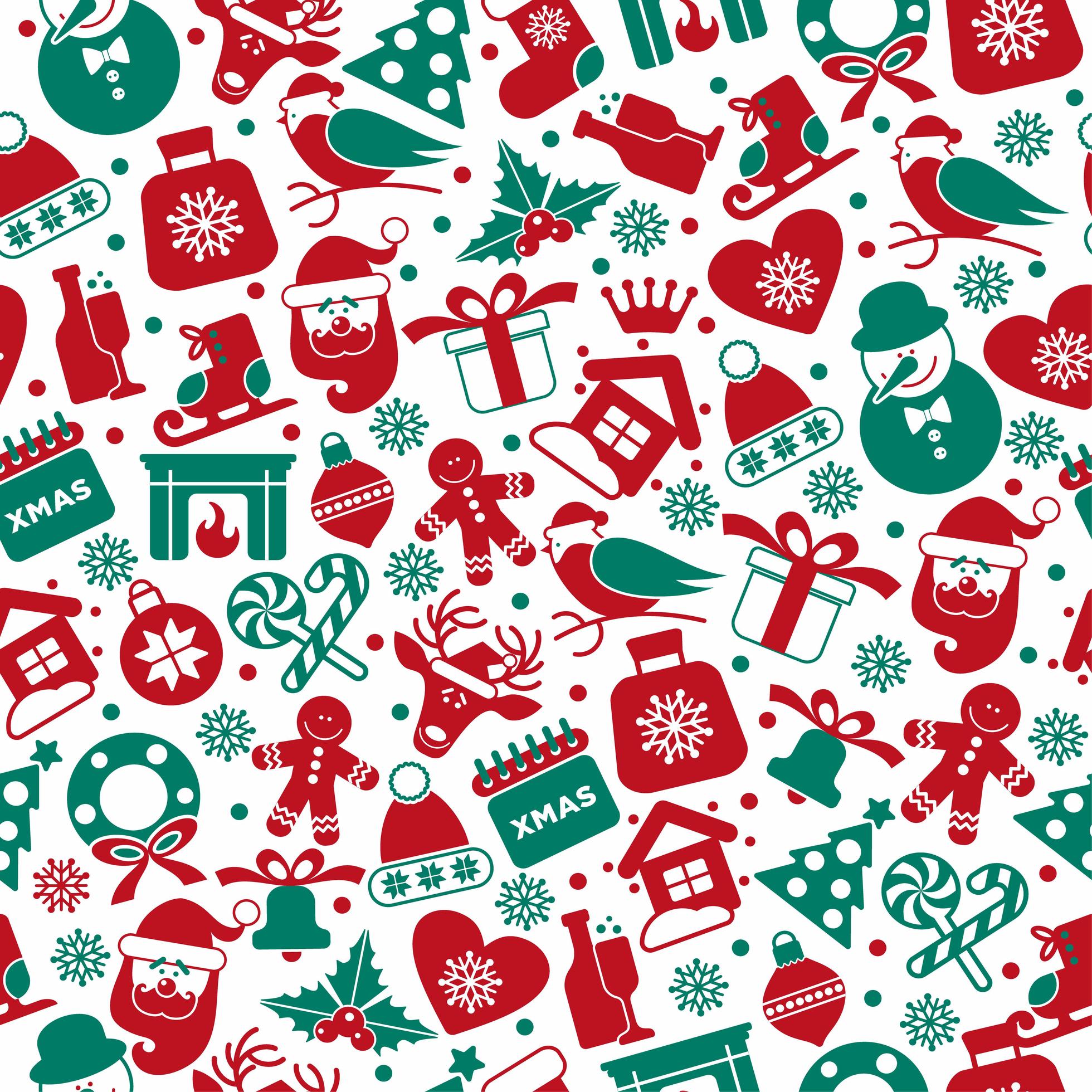 Christmas seamless pattern of icons. 1784059 Vector Art at Vecteezy