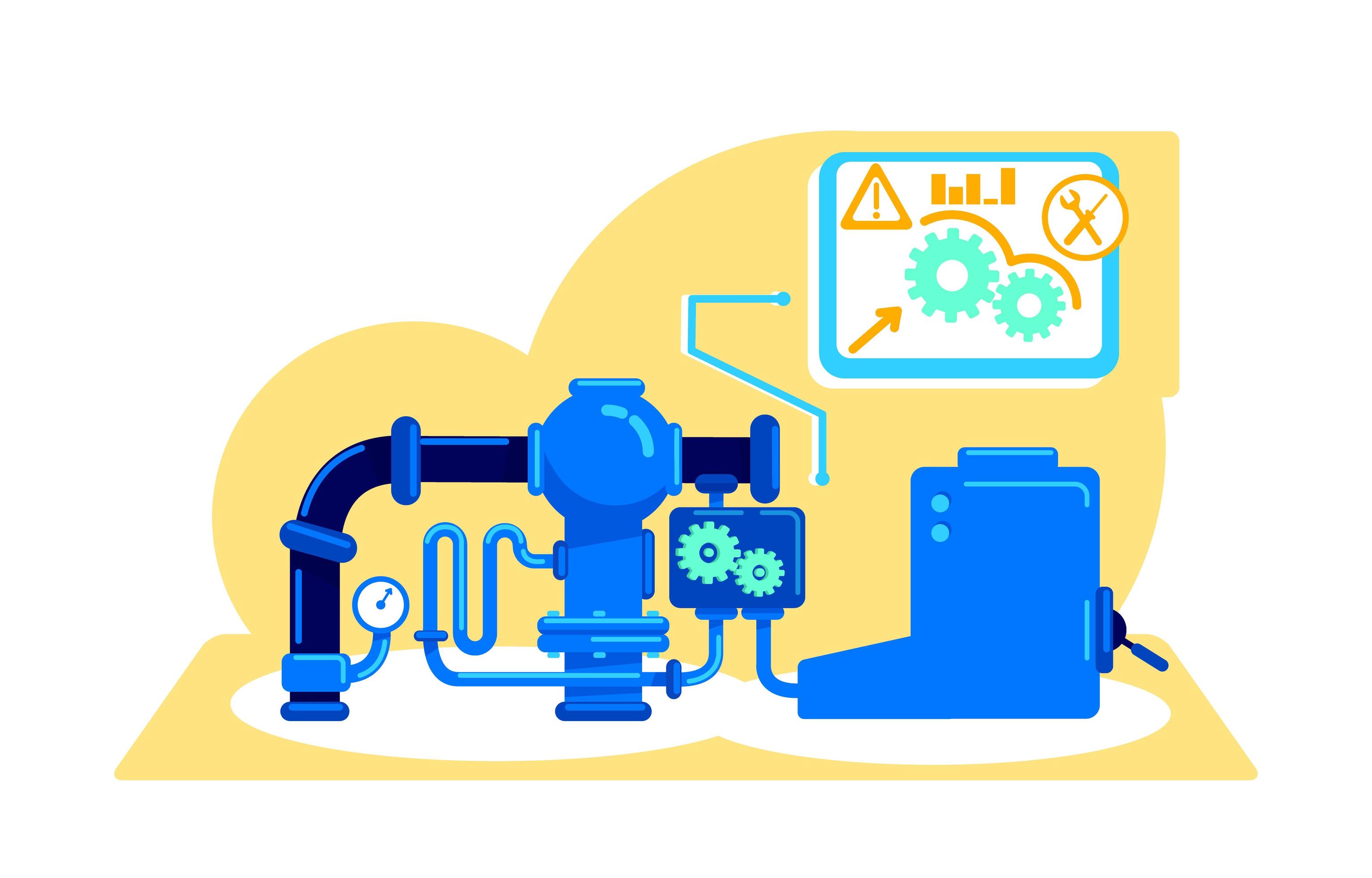 Machinery flat concept vector illustration 1815397 Vector Art at Vecteezy Machinery flat concept vector illustration 1815397 Vector Art at Vecteezy