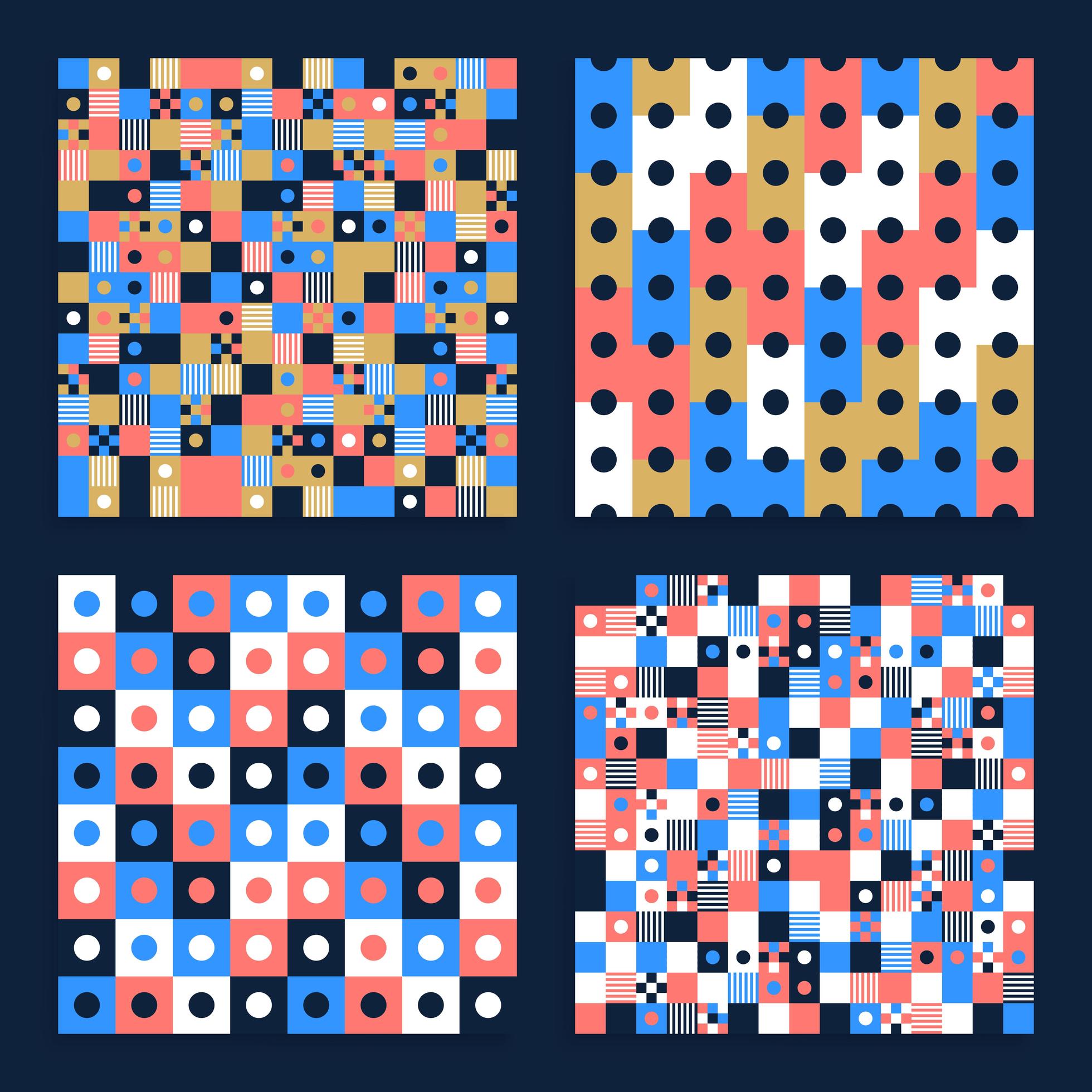 Conjunto de patrones de vector transparente de fondo abstracto 1821950 ...