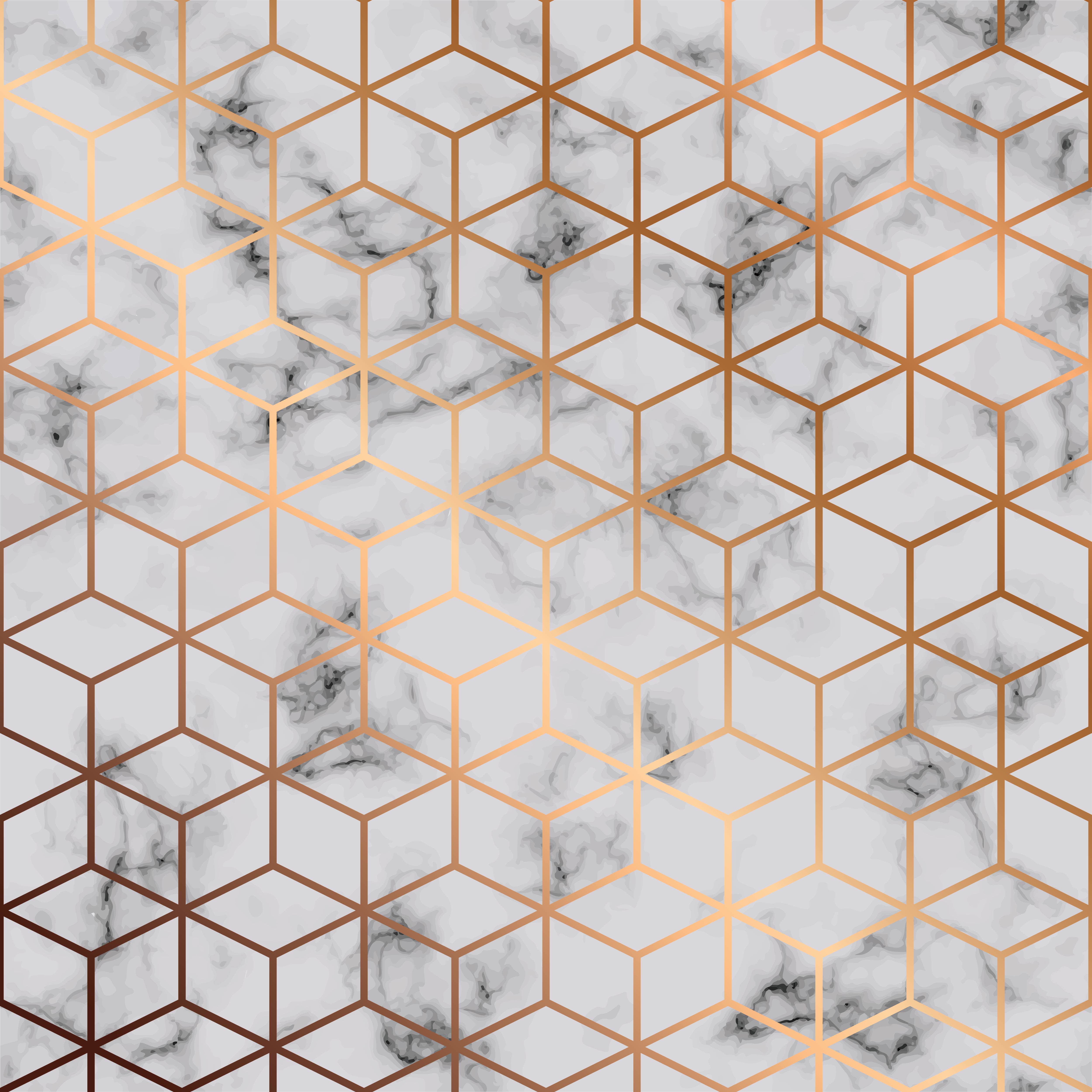 Vector marble texture, seamless pattern design with golden cubes ...