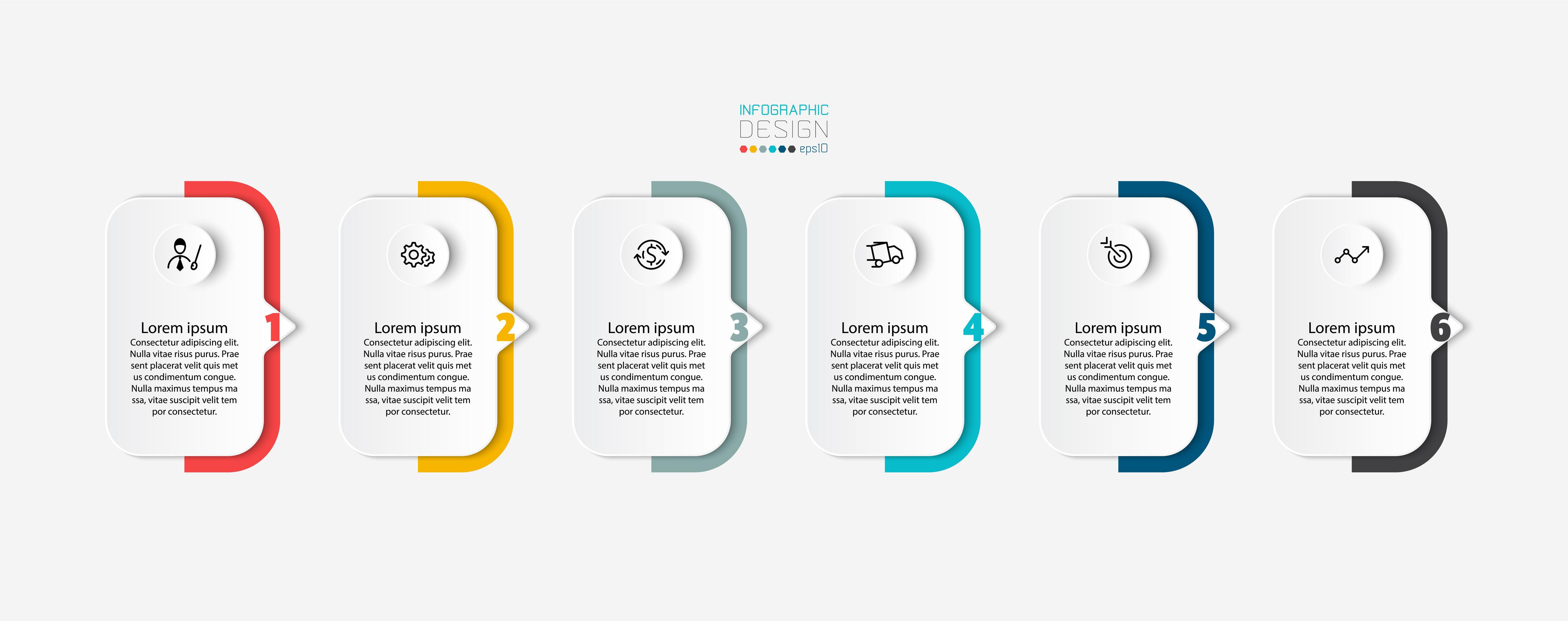 Rectangular infographic step set 1822474 Vector Art at Vecteezy