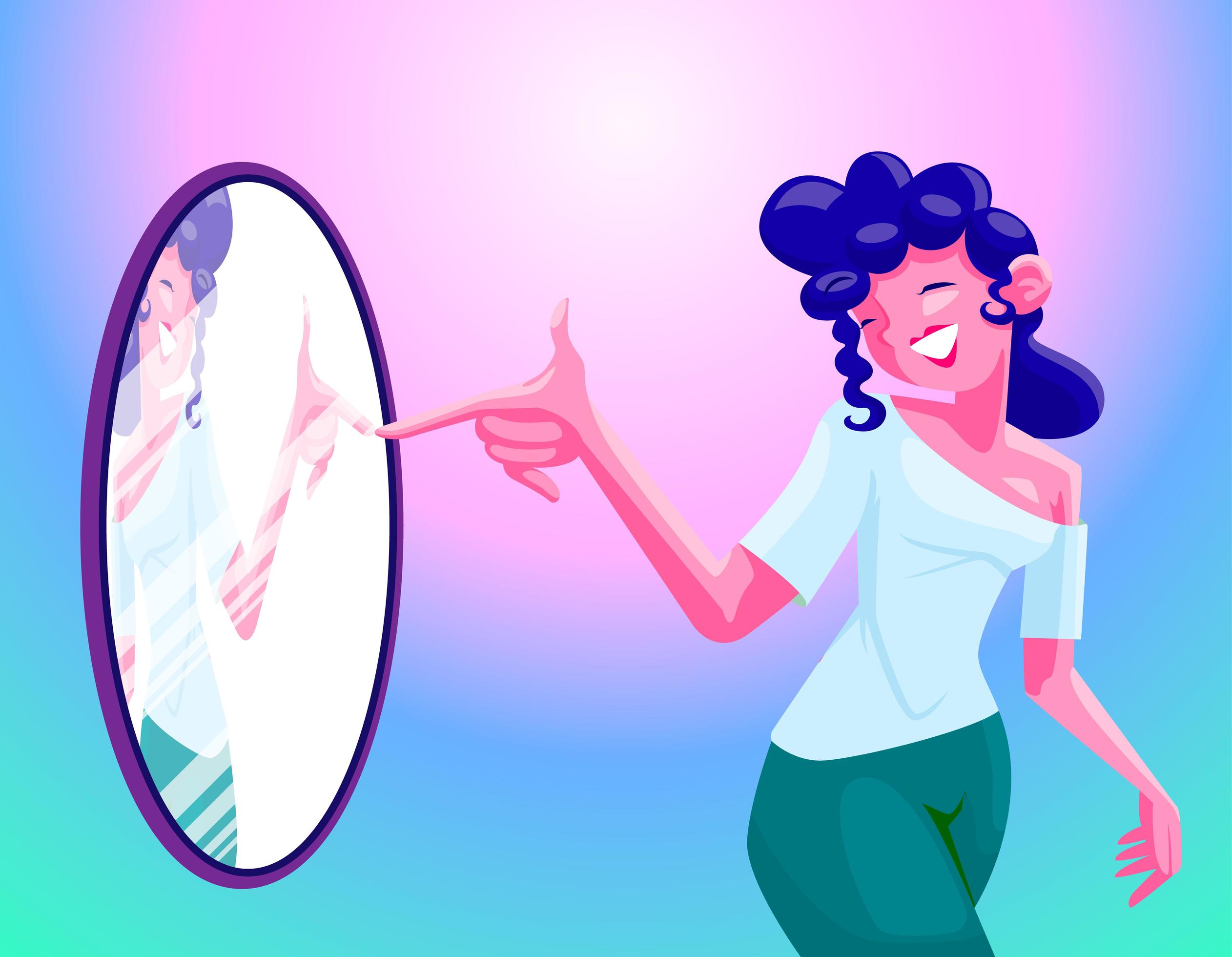 Woman High Self-Esteem vector illustration 1824270 Vector Art at Vecteezy Woman High Self-Esteem vector illustration 1824270 Vector Art at Vecteezy