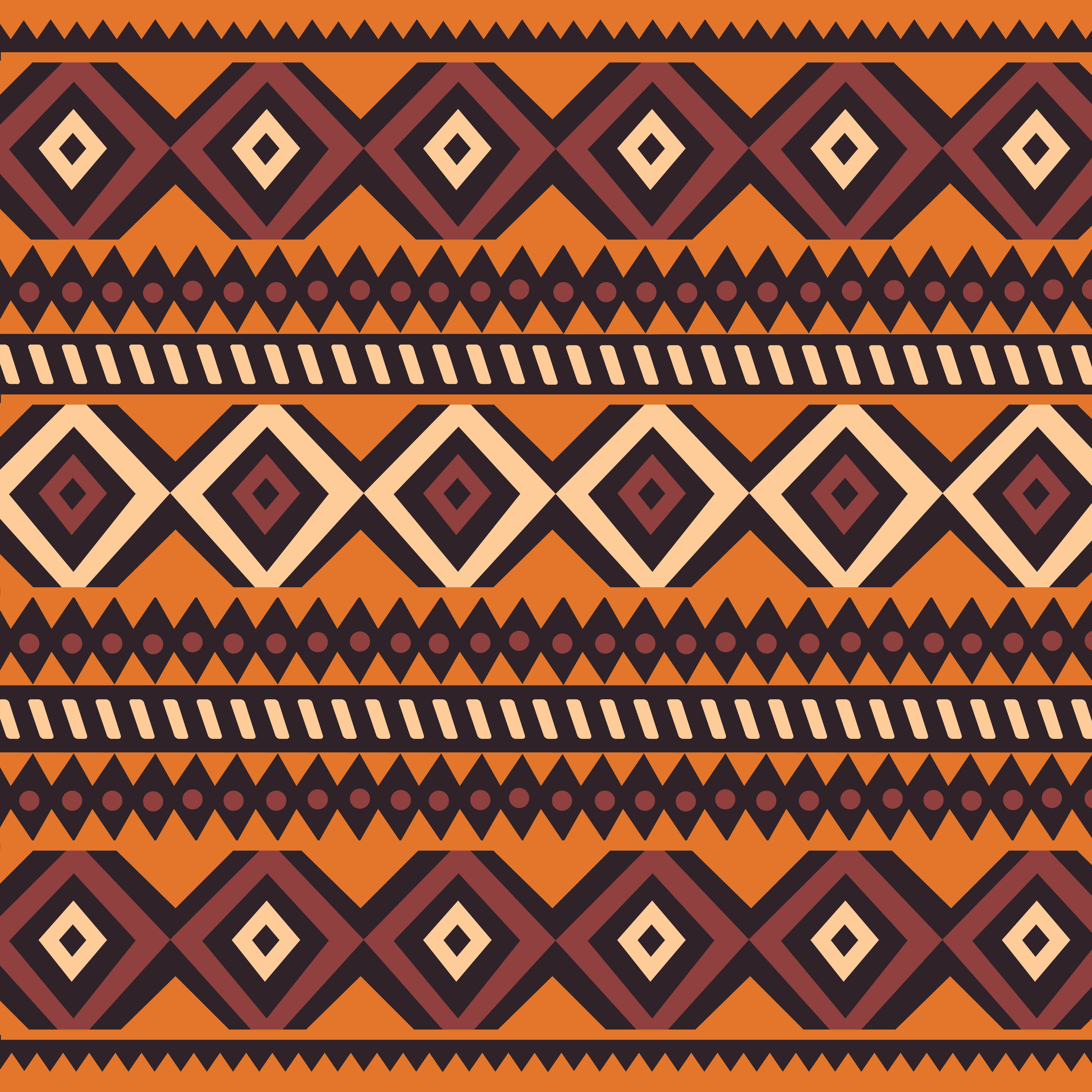 Tribal Ethnic Colorful Bohemian Pattern With Geometric Elements