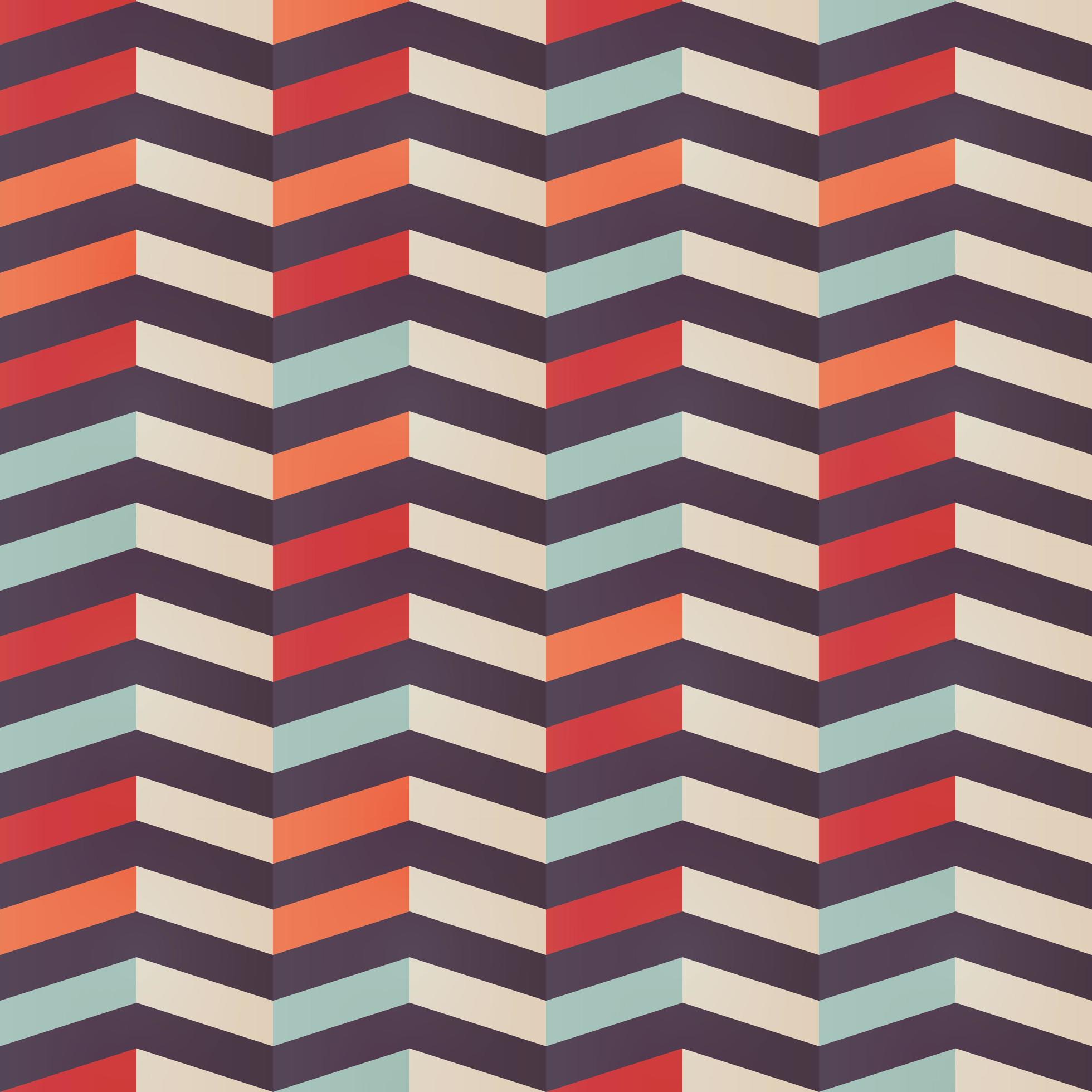 Geometric seamless chevron pattern in retro colors 1824835 Vector Art ...