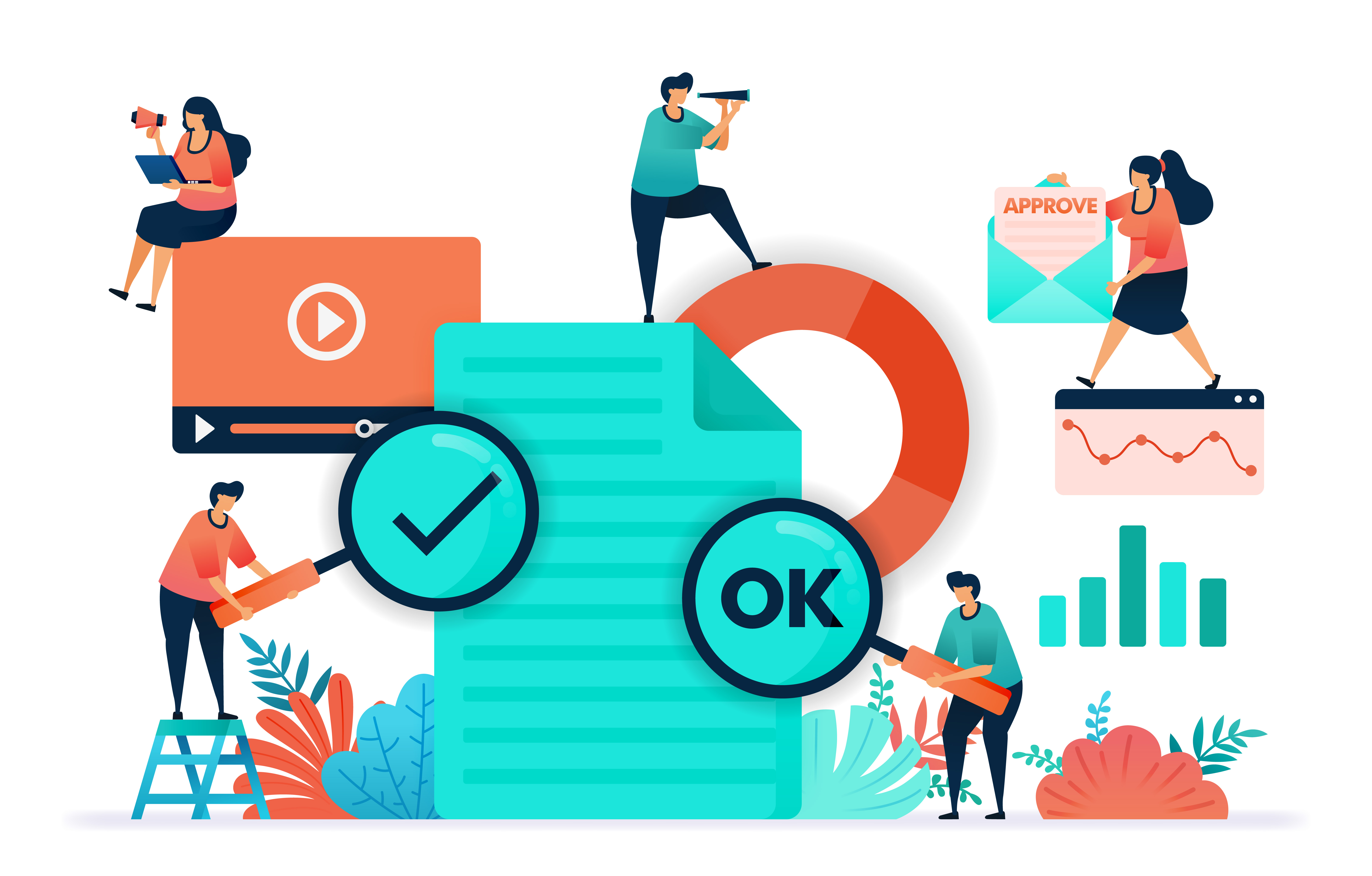 Paperwork Flat Vector Design Ok Or Yes On The Video Content Or paperwork-flat-vector-design-ok-or-yes-on-the-video-content-or