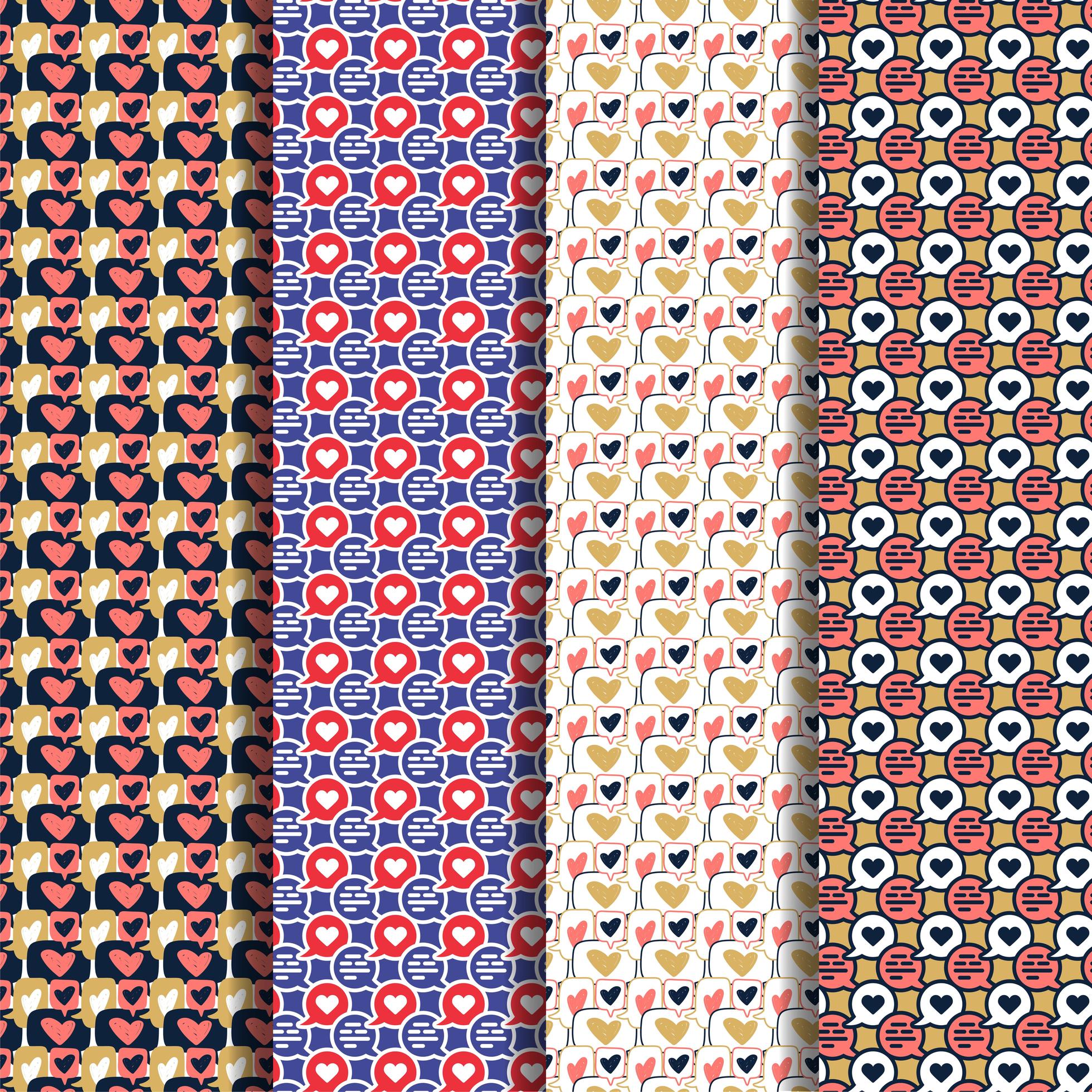 Chat pattern set 1834368 Vector Art at Vecteezy