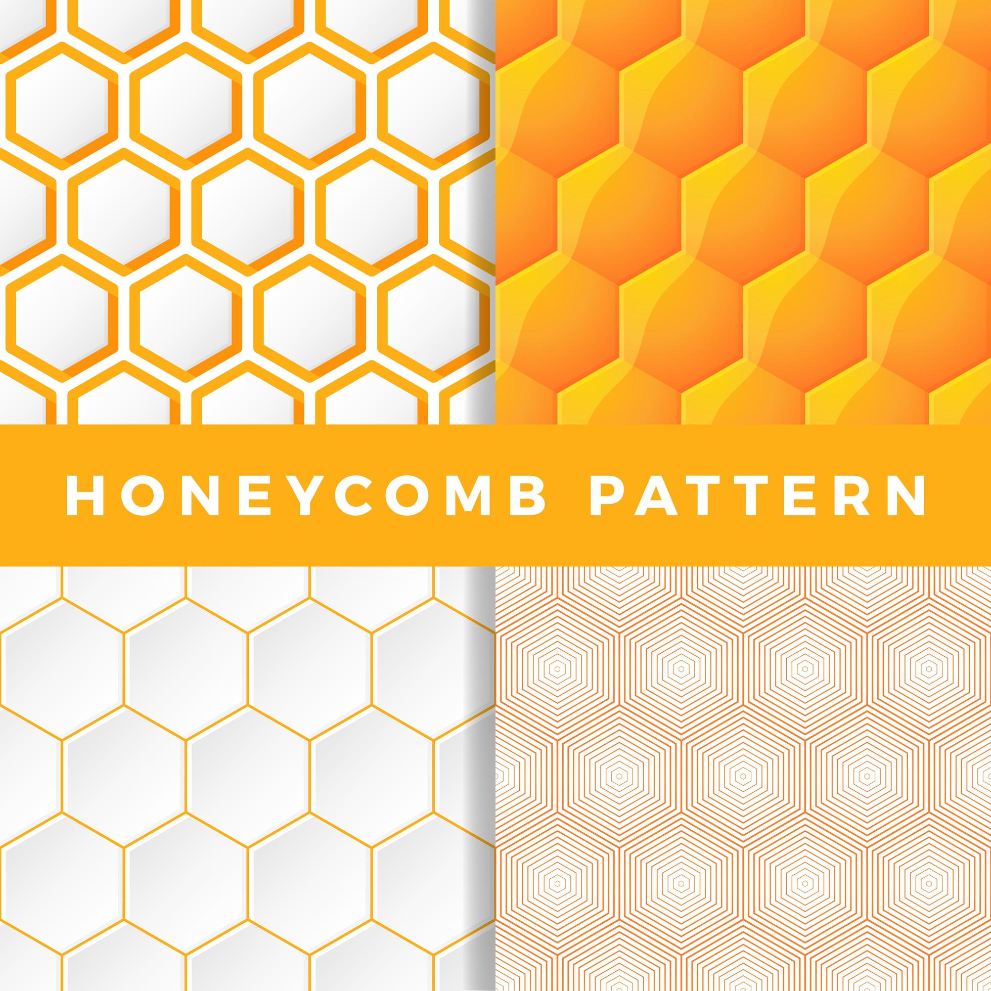 Honeycomb pattern set 1834379 Vector Art at Vecteezy