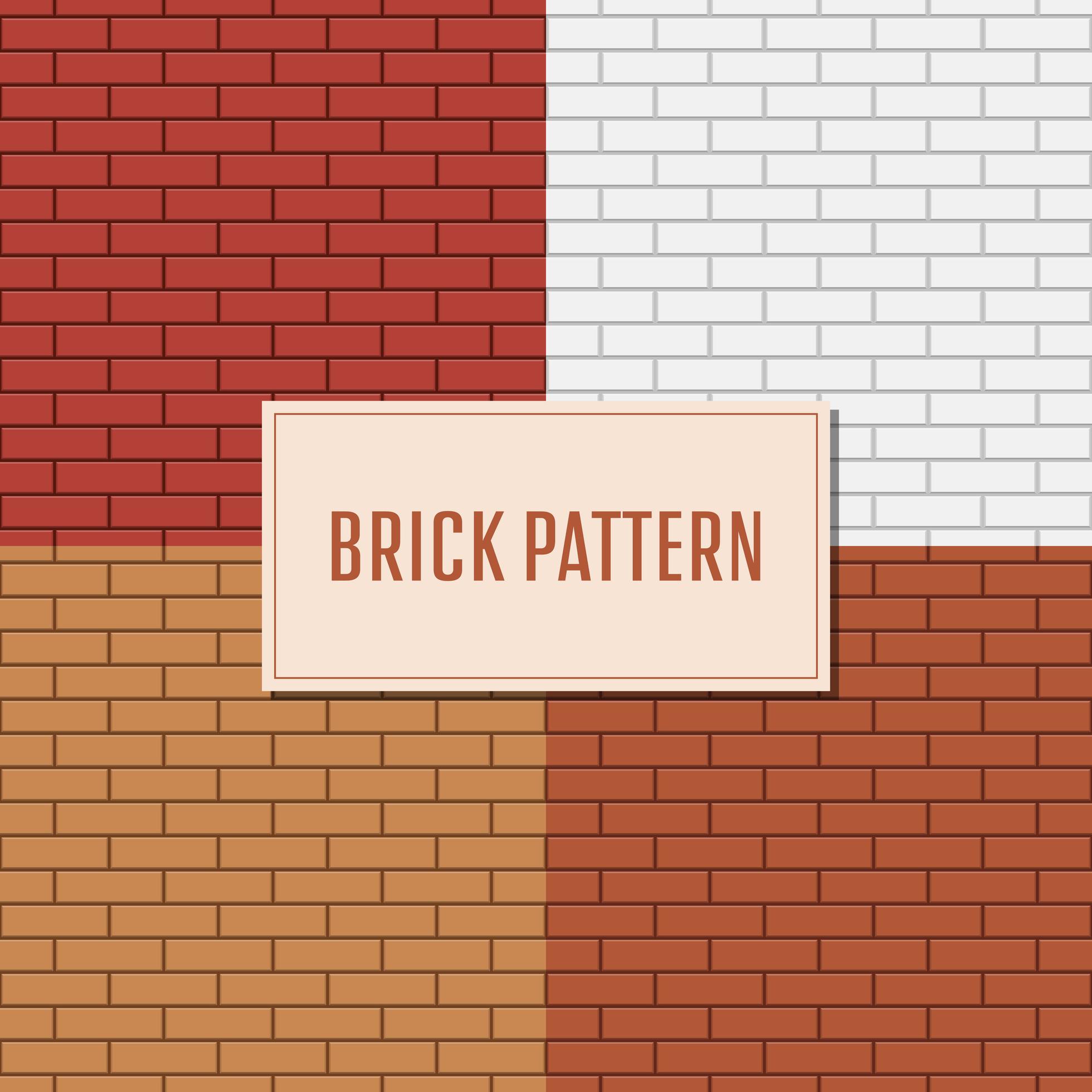 Brick wall pattern background set 1838174 Vector Art at Vecteezy