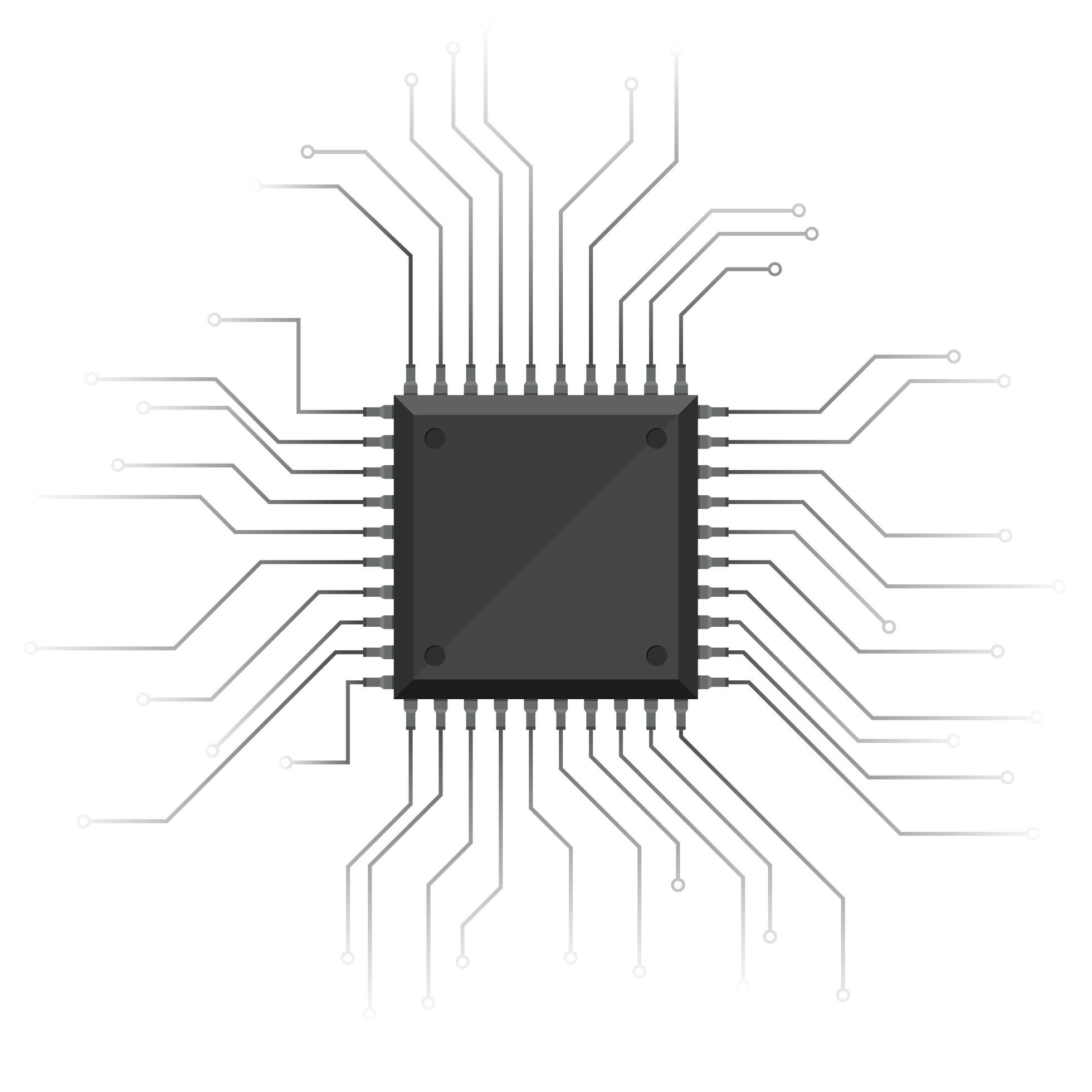 Computer chip vector design illustration isolated on white background ... Computer chip vector design illustration isolated on white background ...