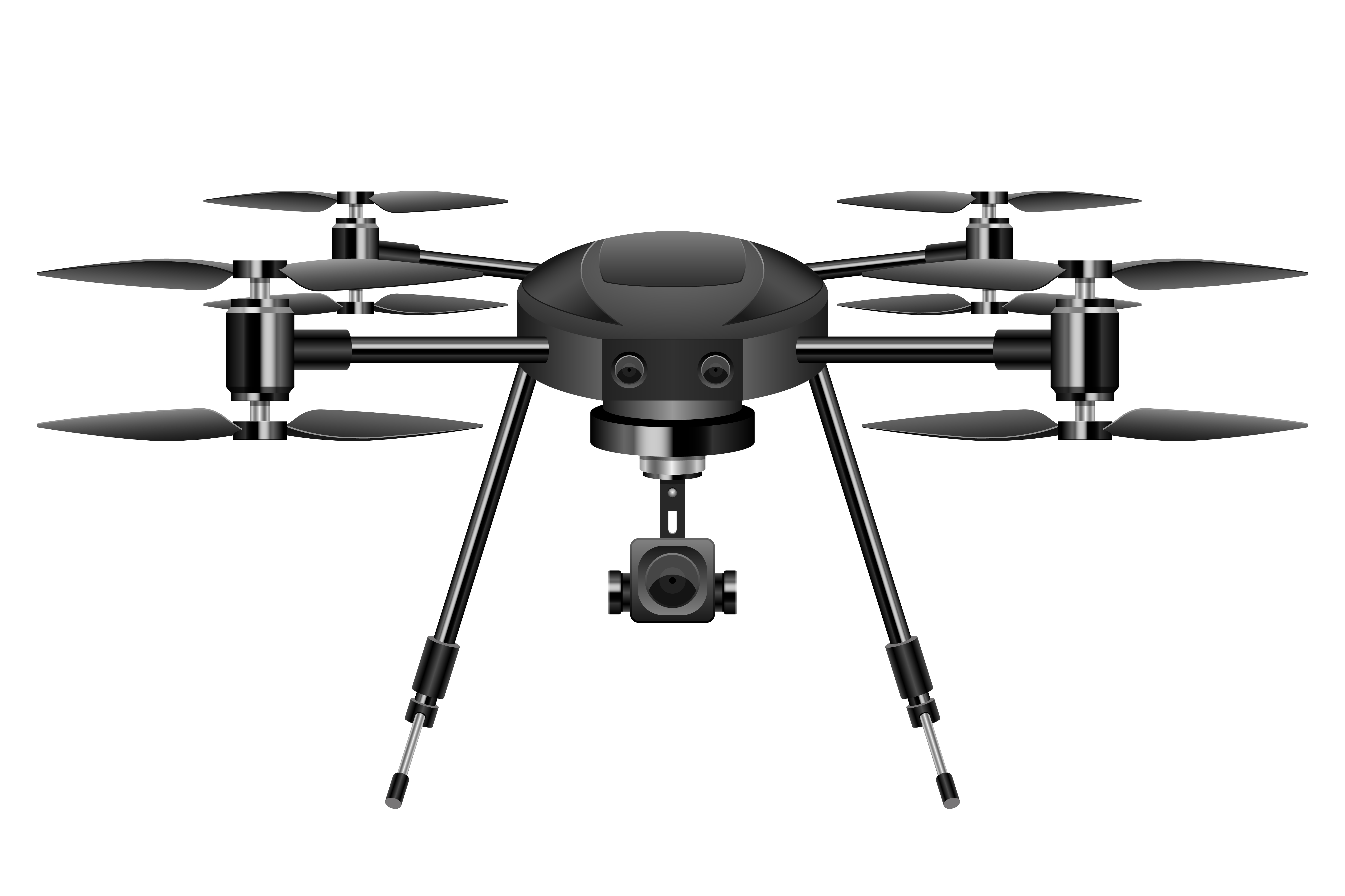Realistic drone vector design illustration isolated on white background ... Realistic drone vector design illustration isolated on white background ...
