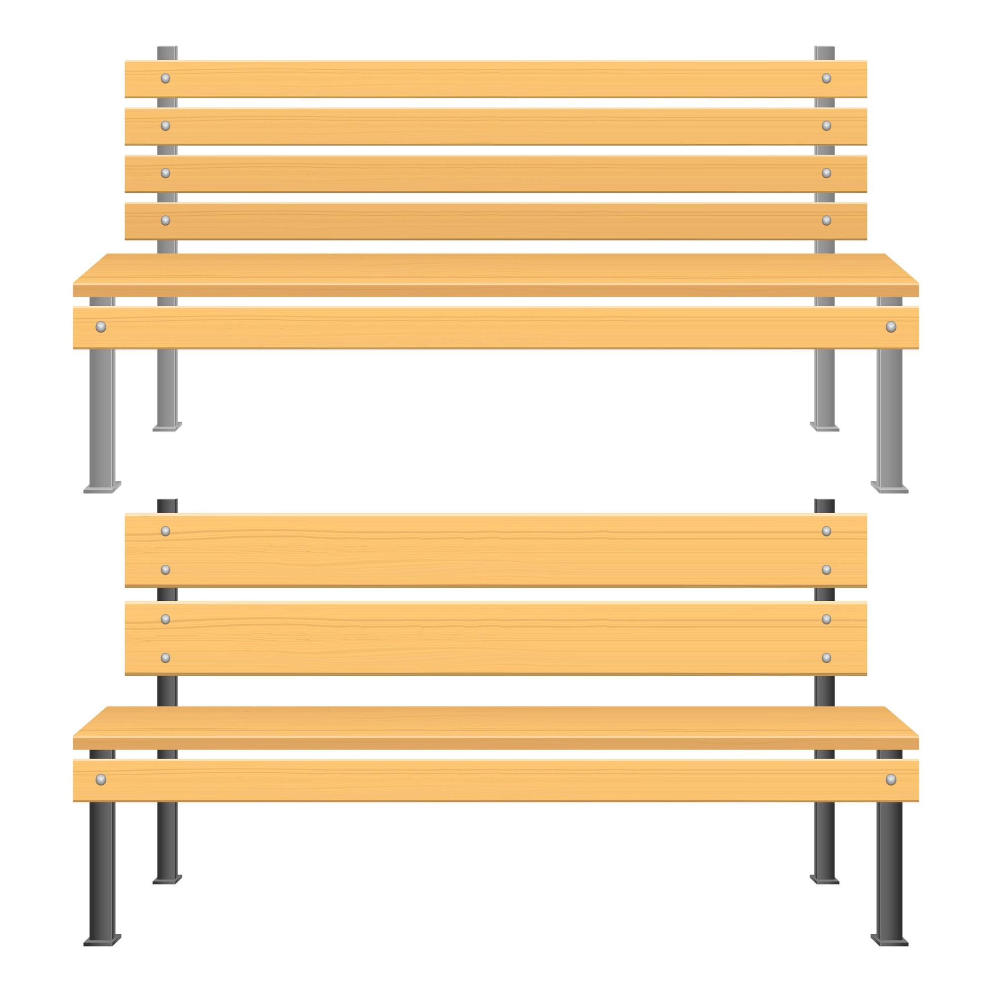Park bench vector design illustration isolated on white background ... Park bench vector design illustration isolated on white background ...