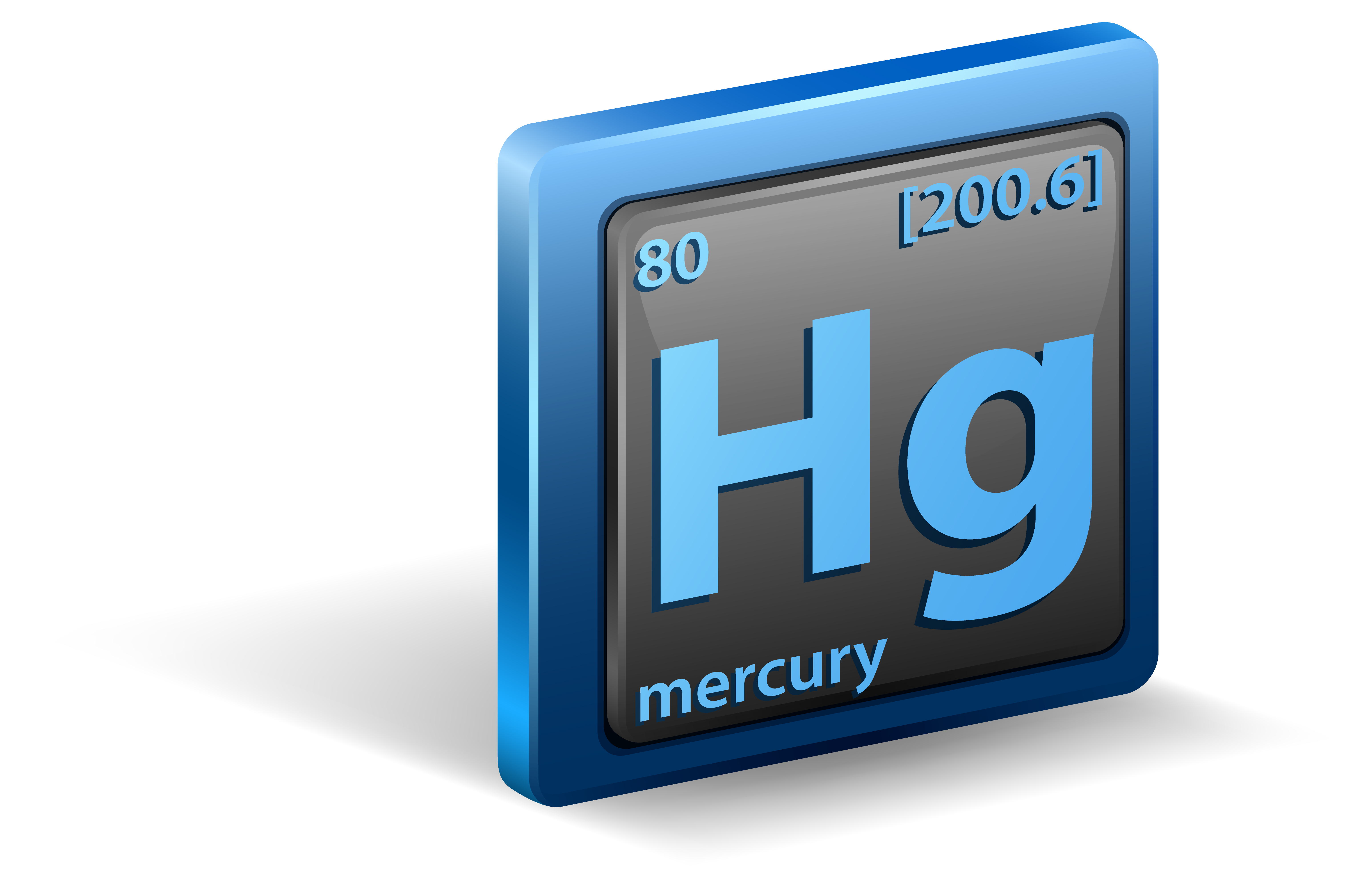 Mercury Chemical Element Chemical Symbol With Atomic Number And Atomic Mass 1845036 Vector Art