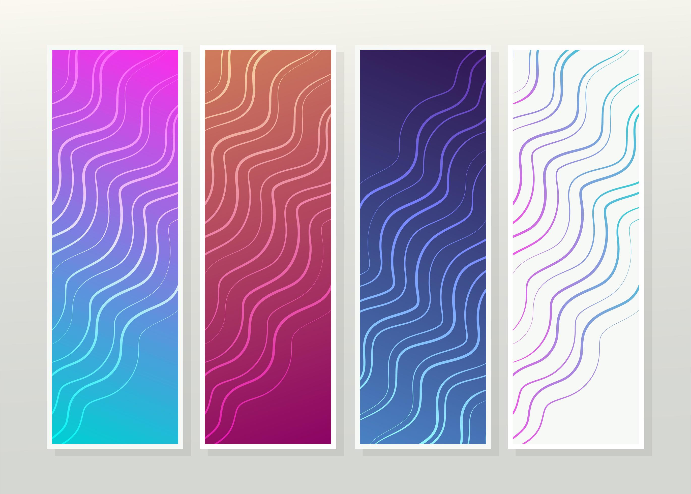 Gradient vertical banners with lines set 1849352 Vector Art at Vecteezy