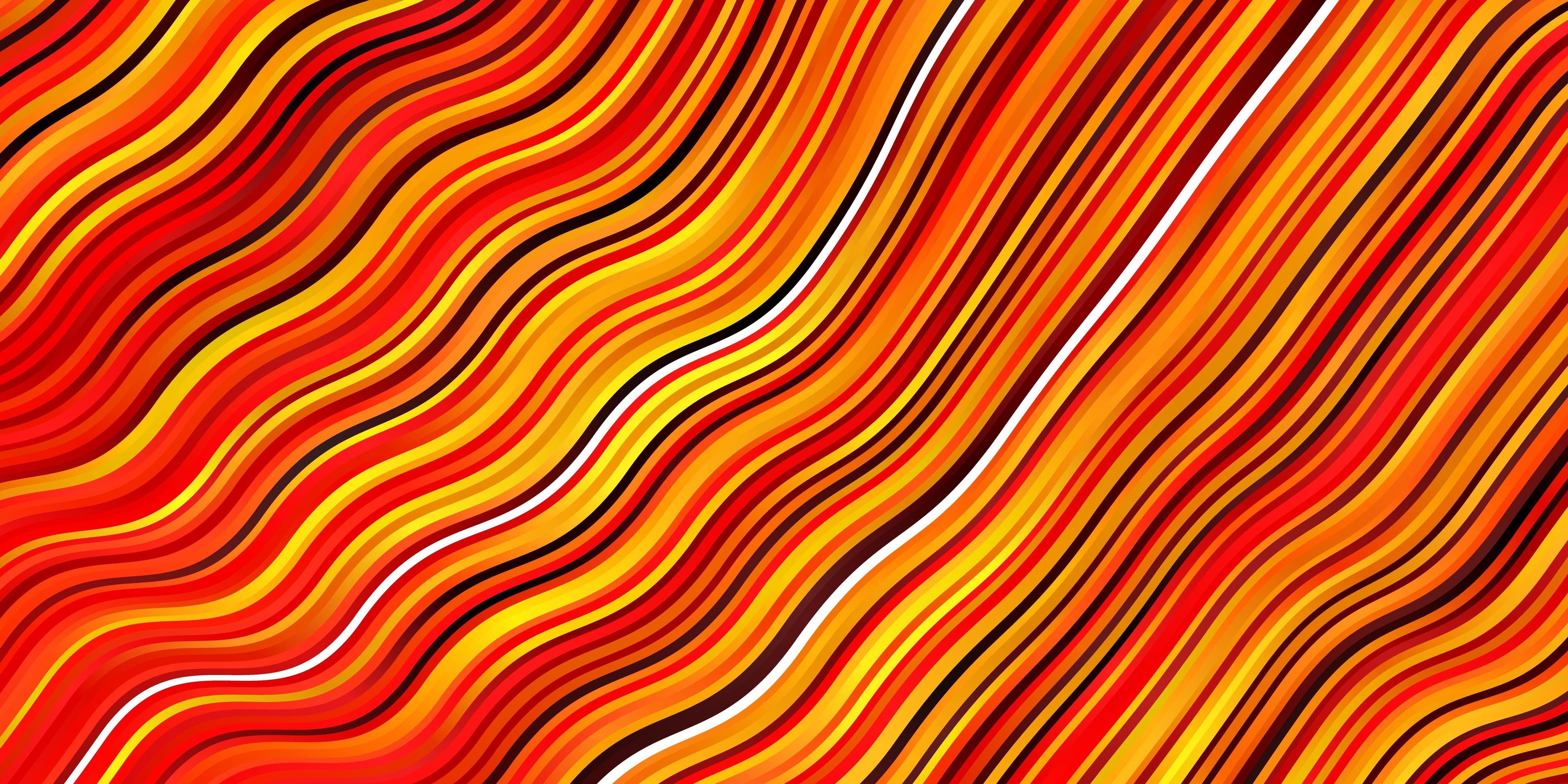 Fondo de vector naranja claro con líneas dobladas. 1850546 Vector en ...