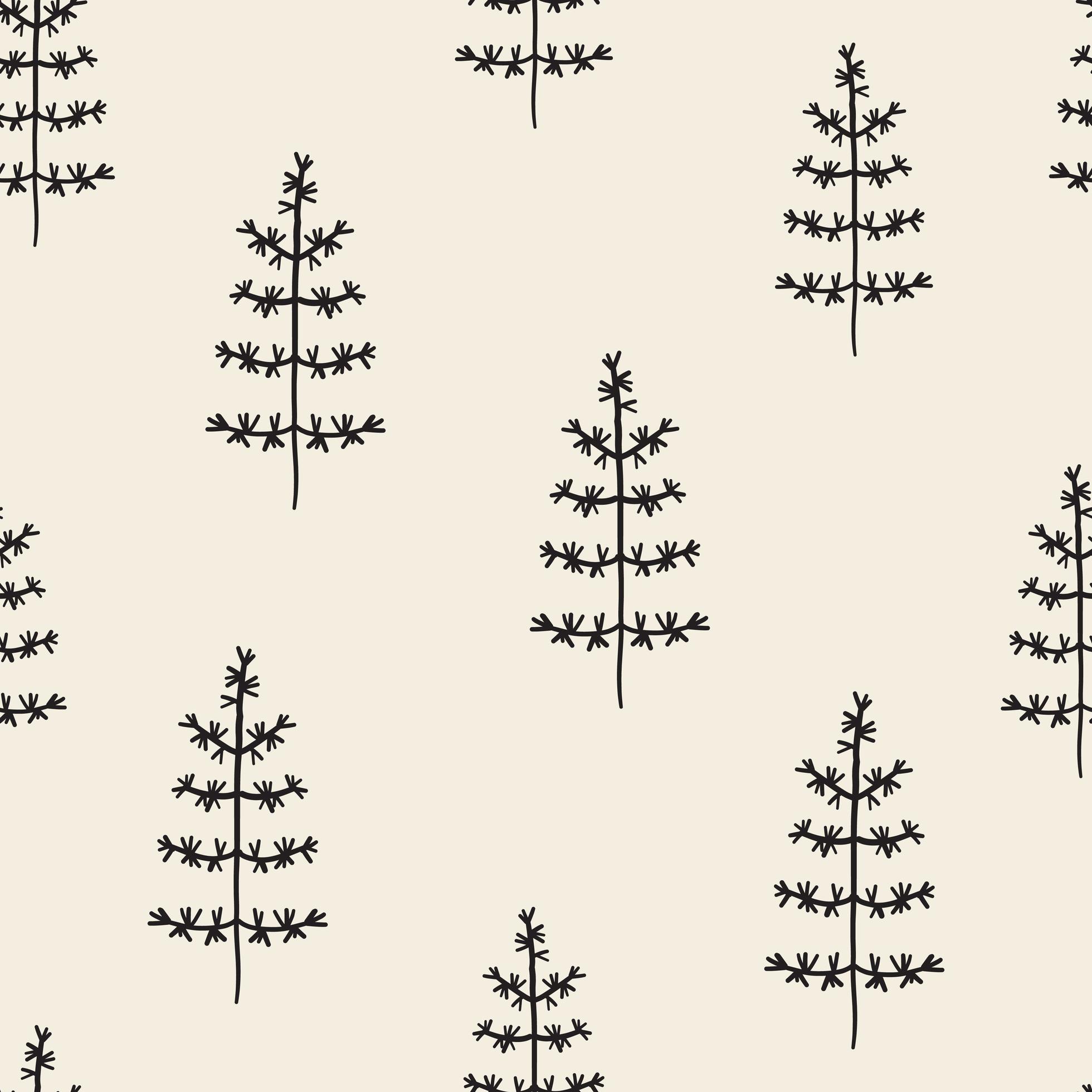 Seamless pattern background with hand draw pine tree 1858623 Vector Art ...