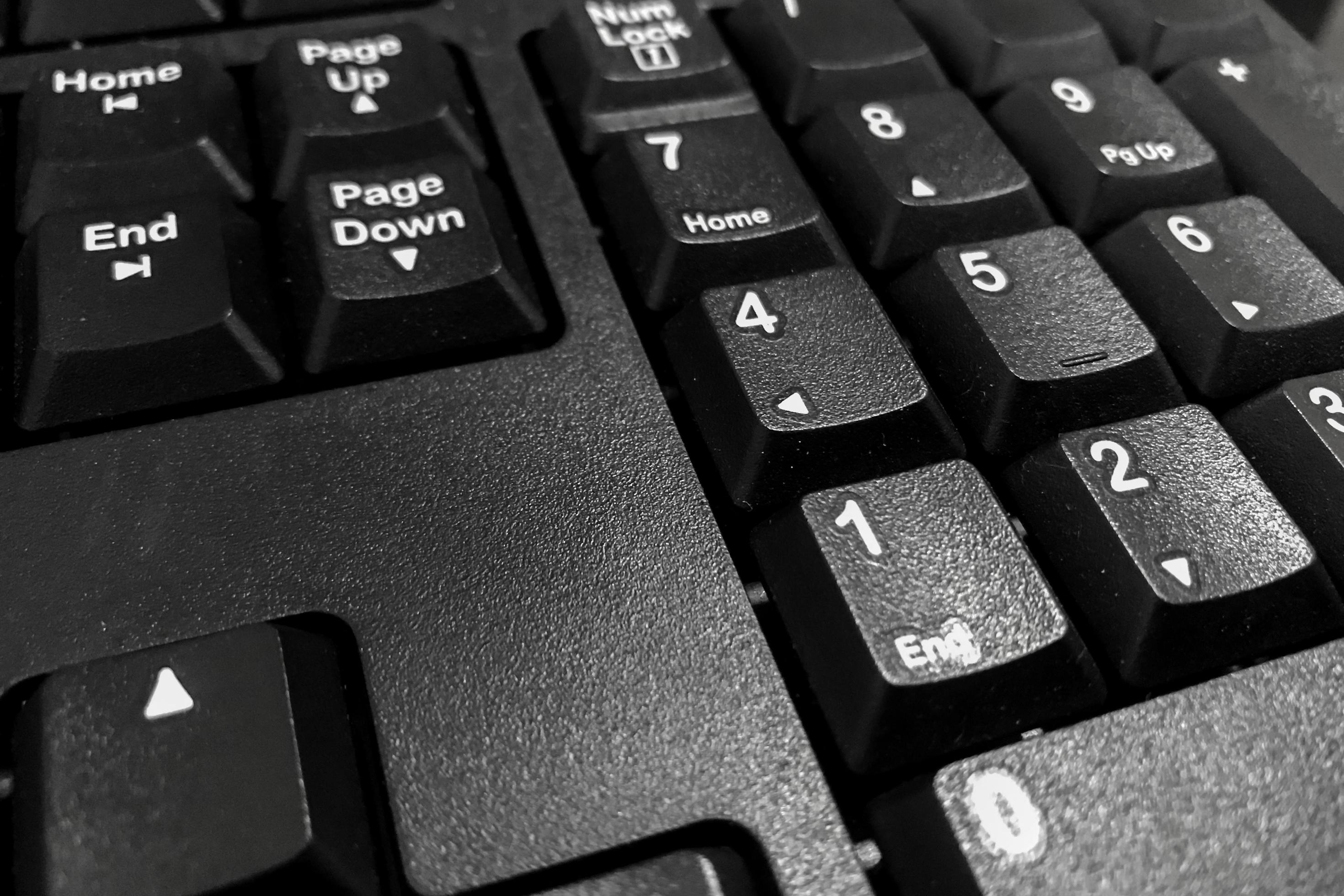 Close-up of a black keyboard 1862512 Stock Photo at Vecteezy