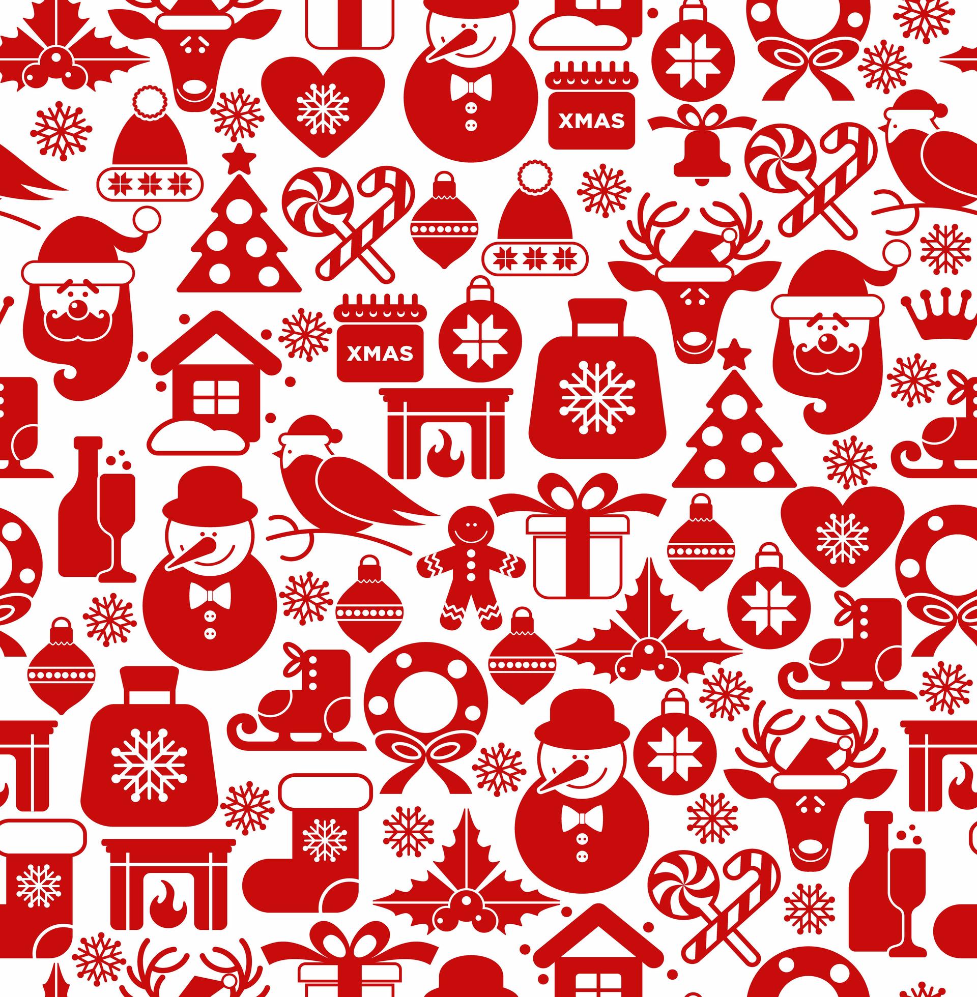 Christmas seamless pattern of icons. 1870733 Vector Art at Vecteezy