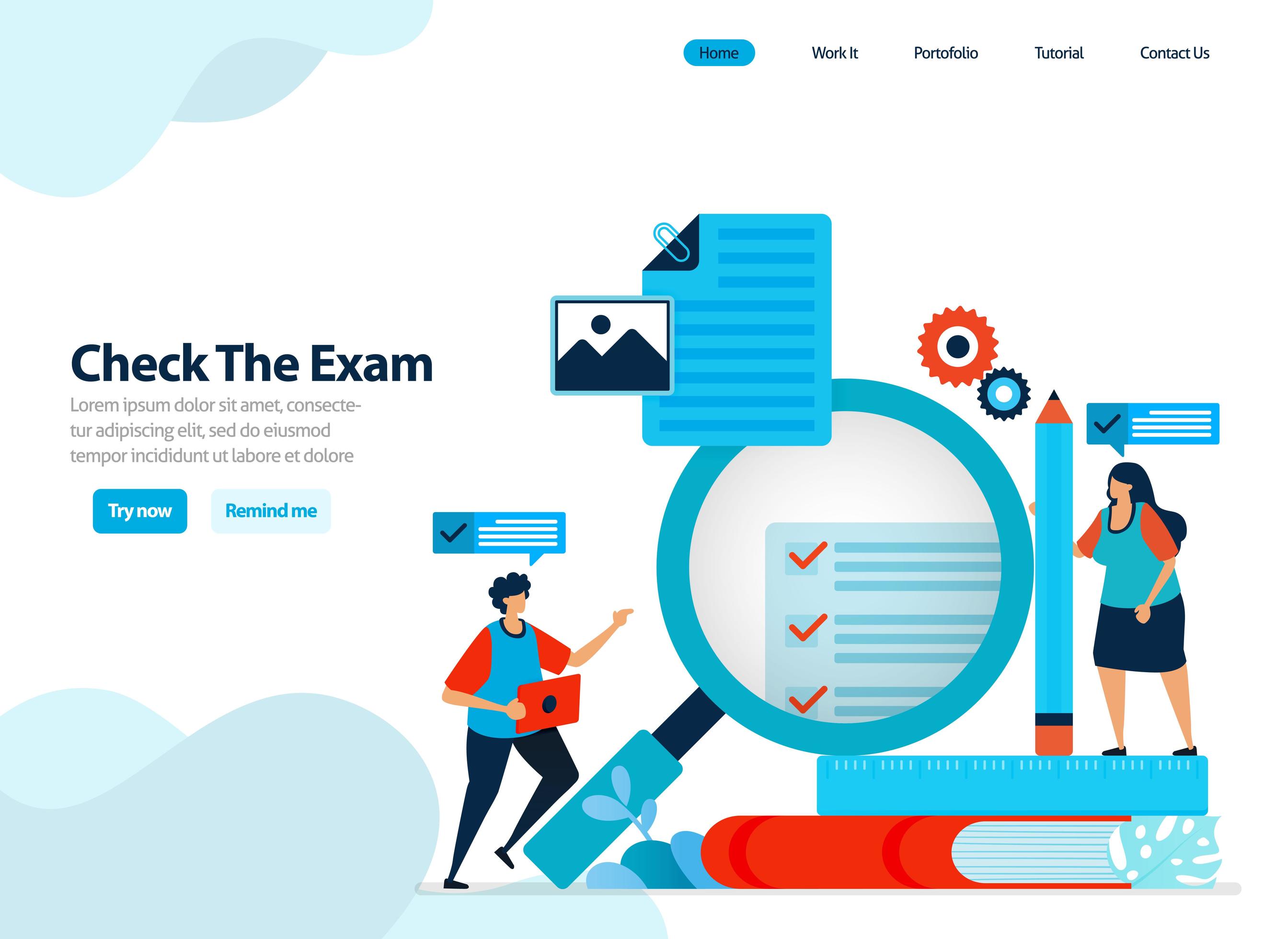 website design of checking exams and surveys, evaluating student exam ...