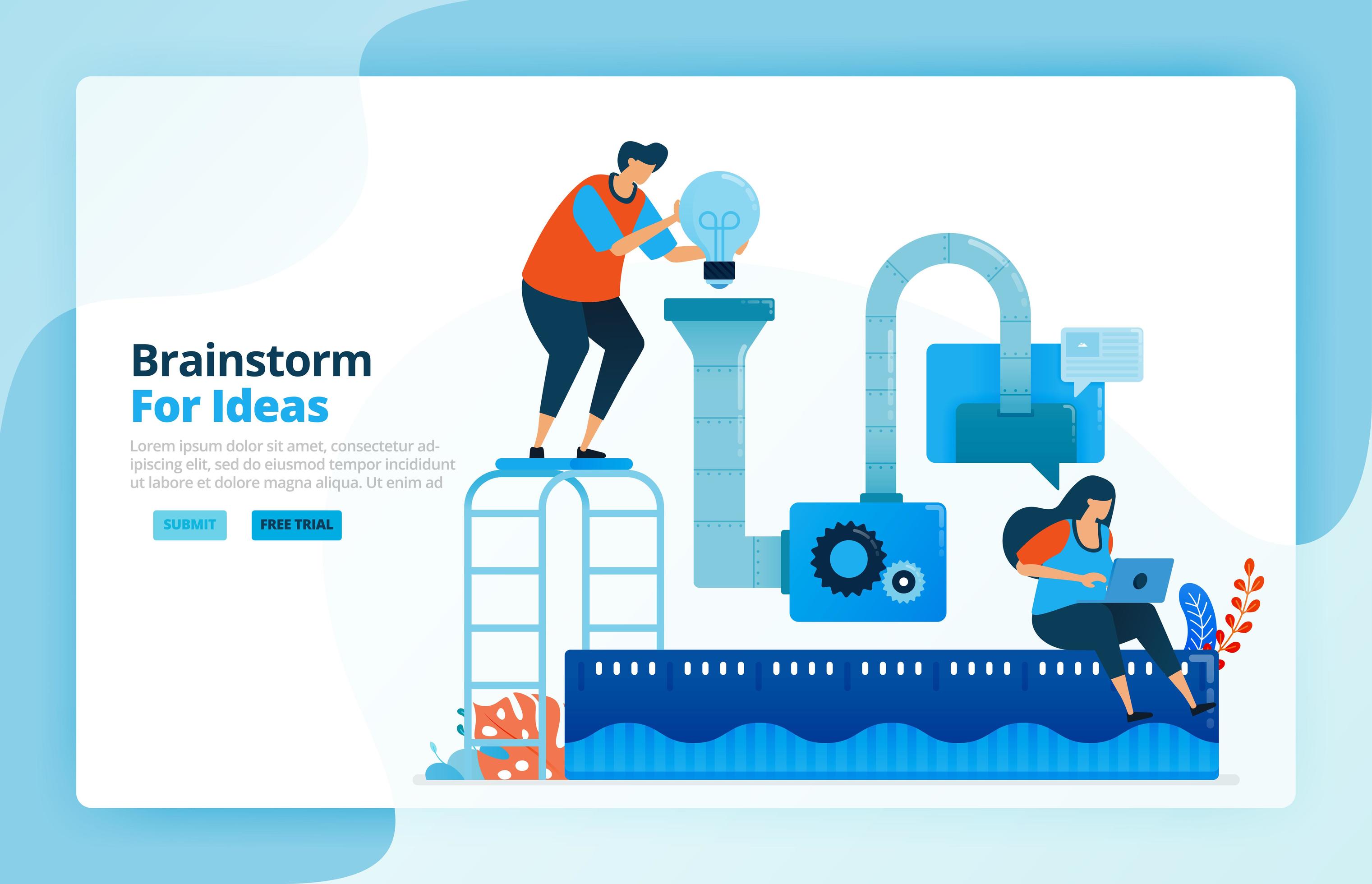 Vector illustration of activities from problem solving process and ...