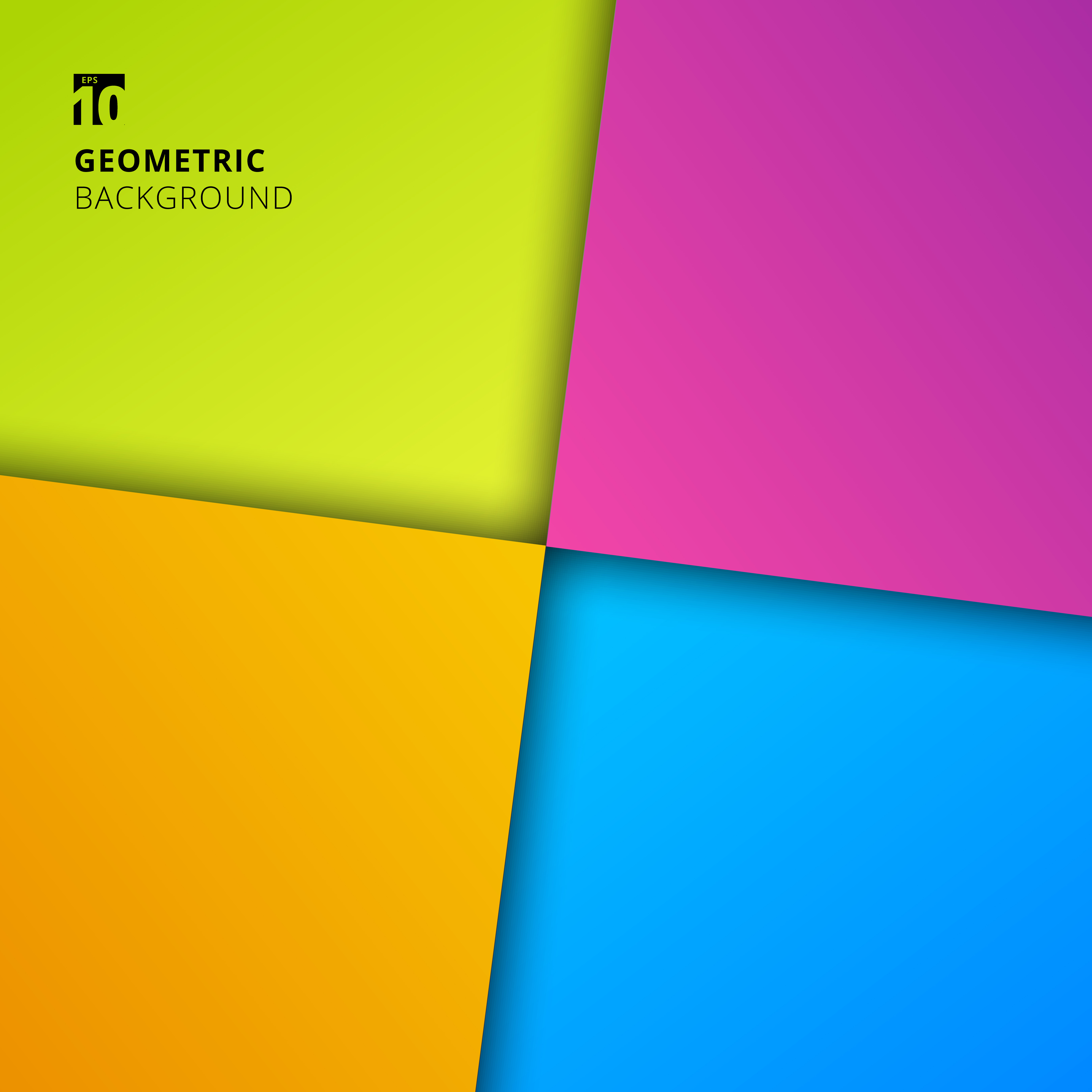 Abstract Background Colorful Geometric Square Shape With Shadow Minimal